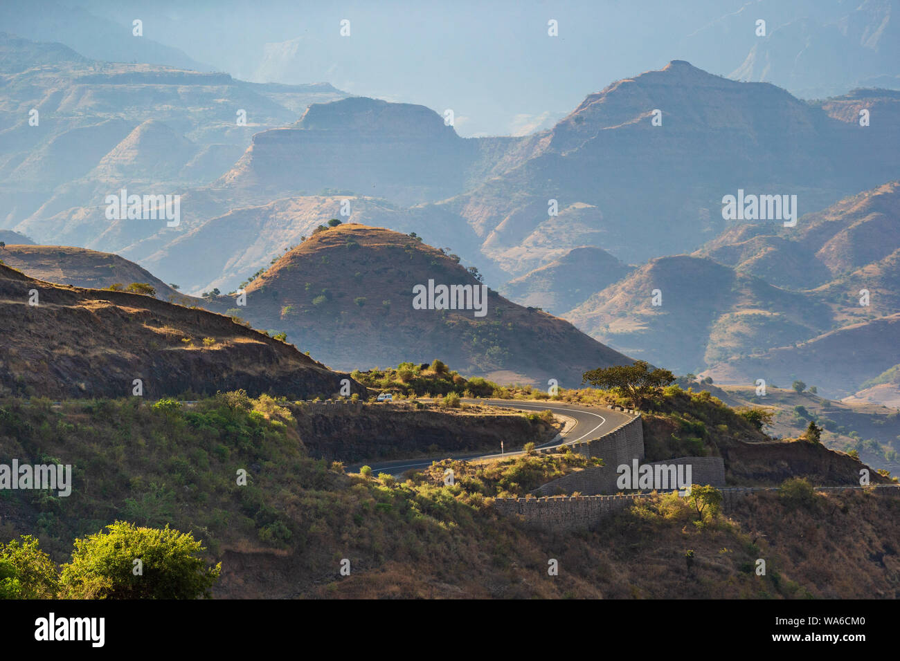 Mountain roads through Simian Mountains, Ethiopia Stock Photo - Alamy