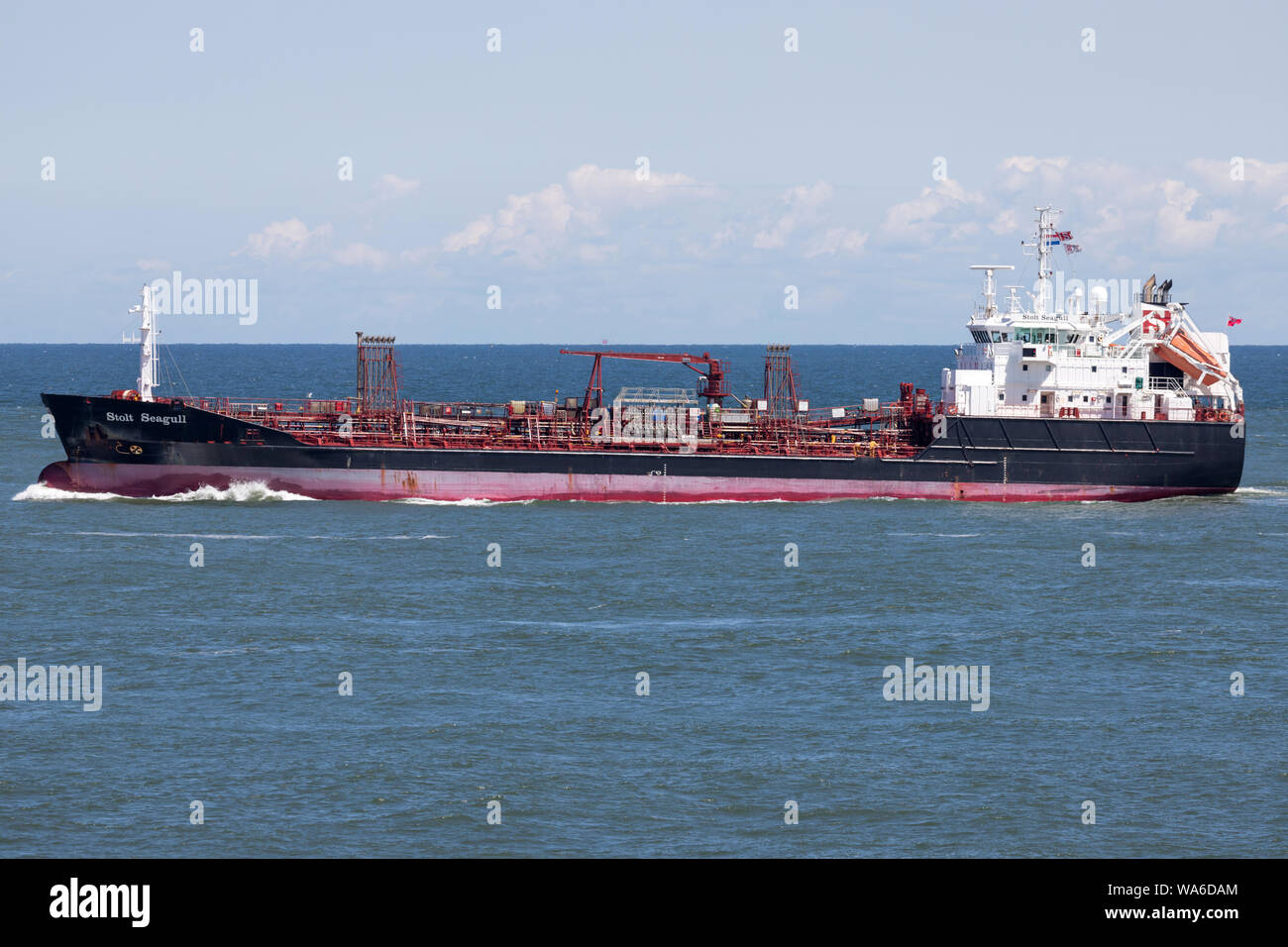 Chemical tanker STOLT SEAGULL outbound Rotterdam.Stolt Tankers operates ...