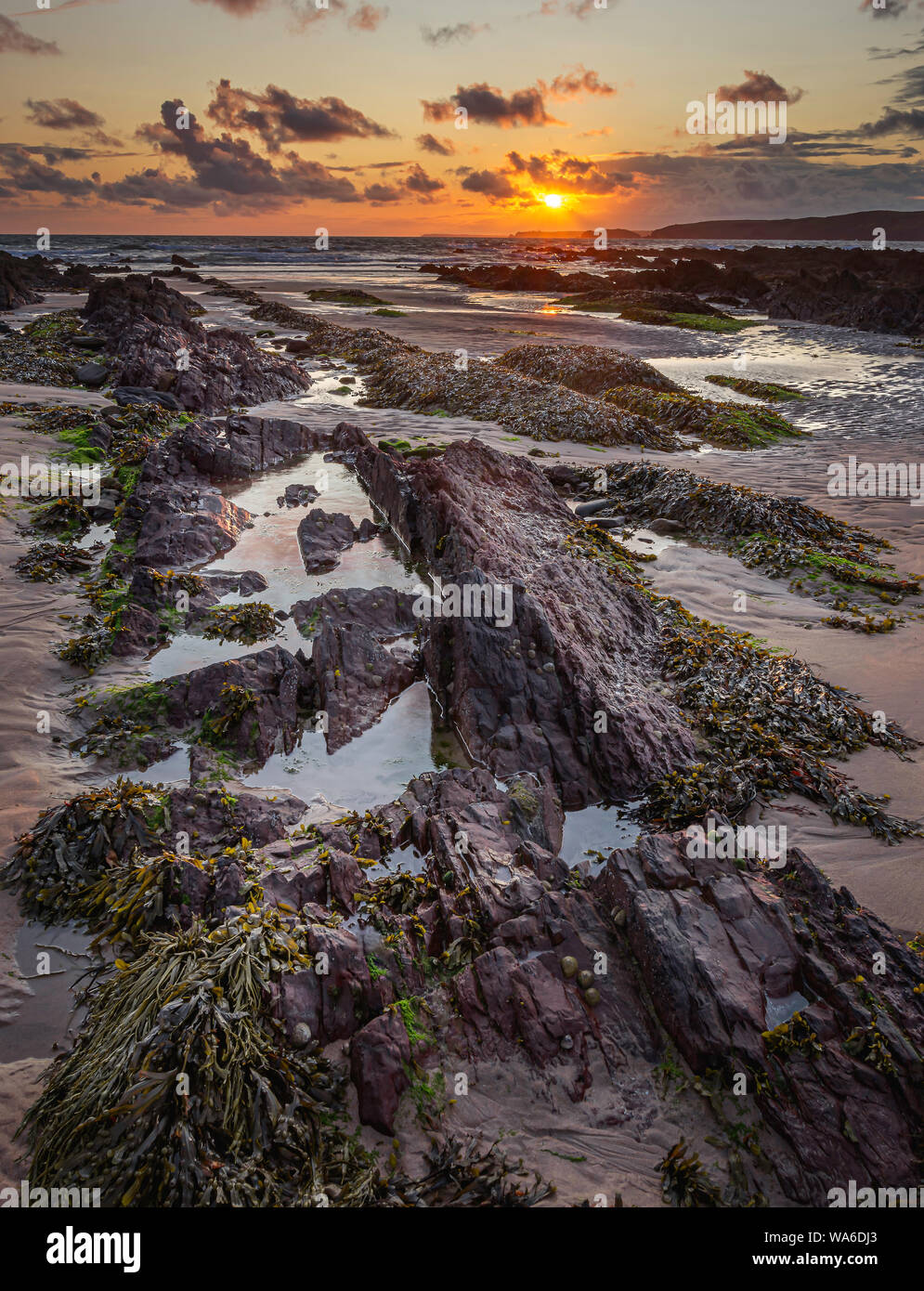 Freshwater west beach sunset hi-res stock photography and images - Alamy