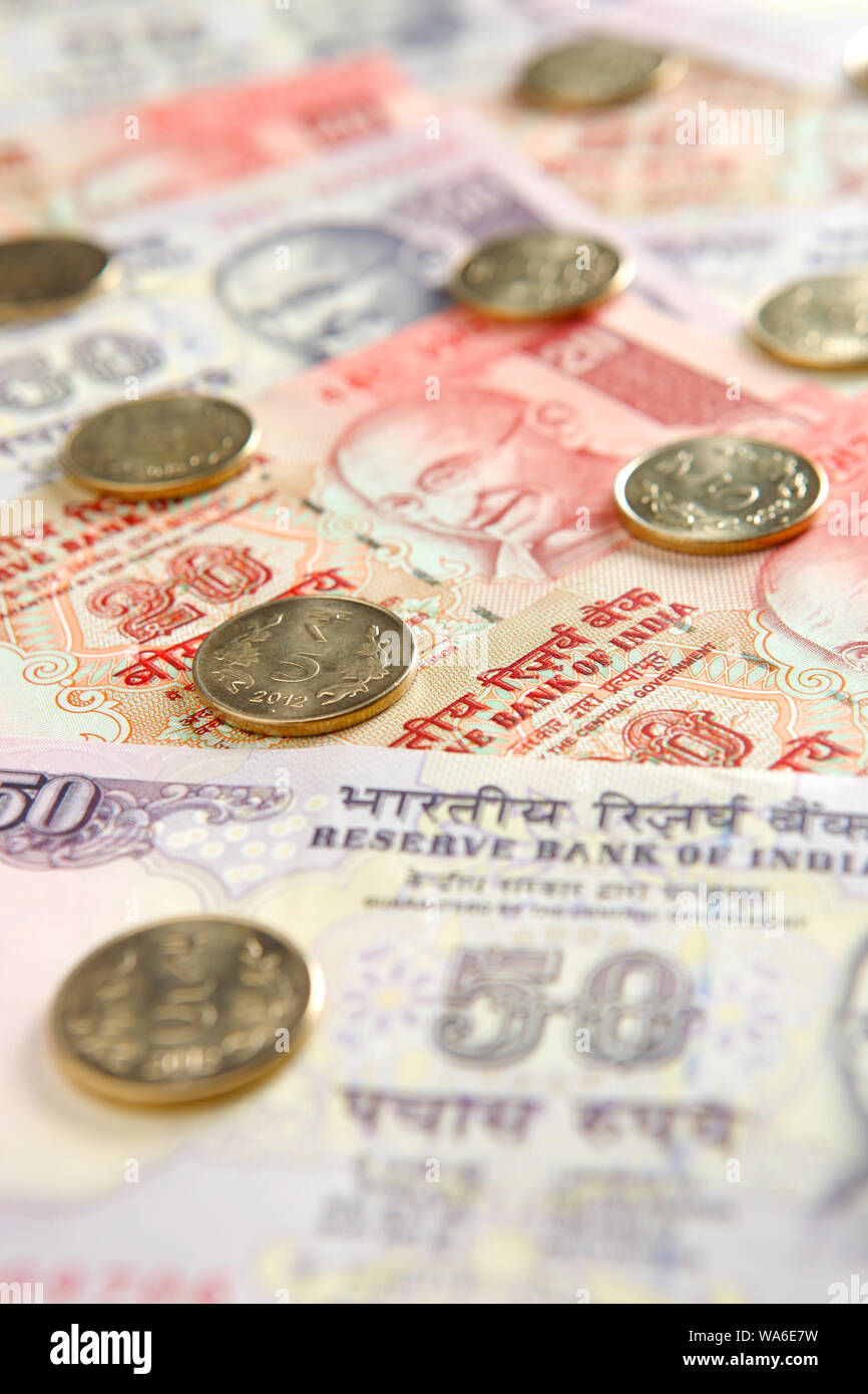 Full frame of indian banknotes Stock Photo - Alamy