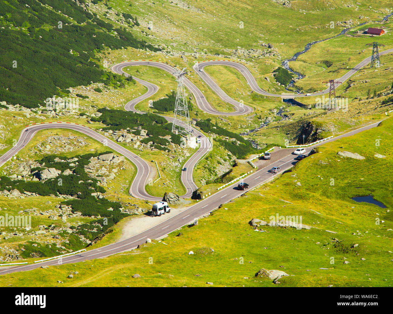 Transfagarasan mountain road in Romania. Fagaras Stock Photo - Alamy