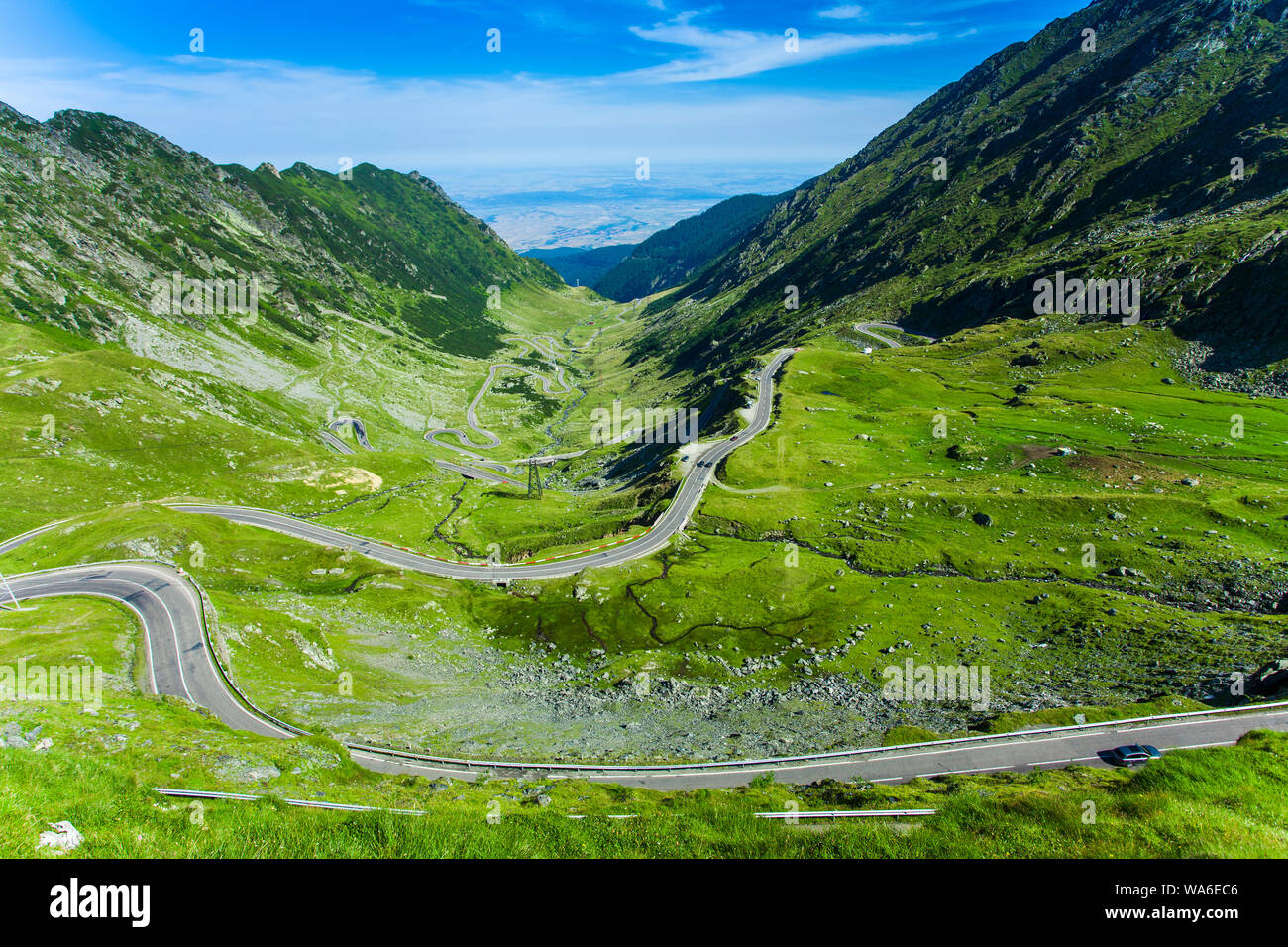 Transfagarasan mountain road in Romania. Fagaras Stock Photo - Alamy