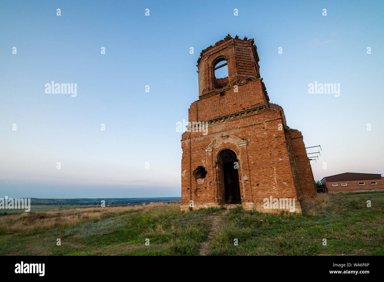 Old orthodox church ruins. Abandoned religionic building Stock Photo ...