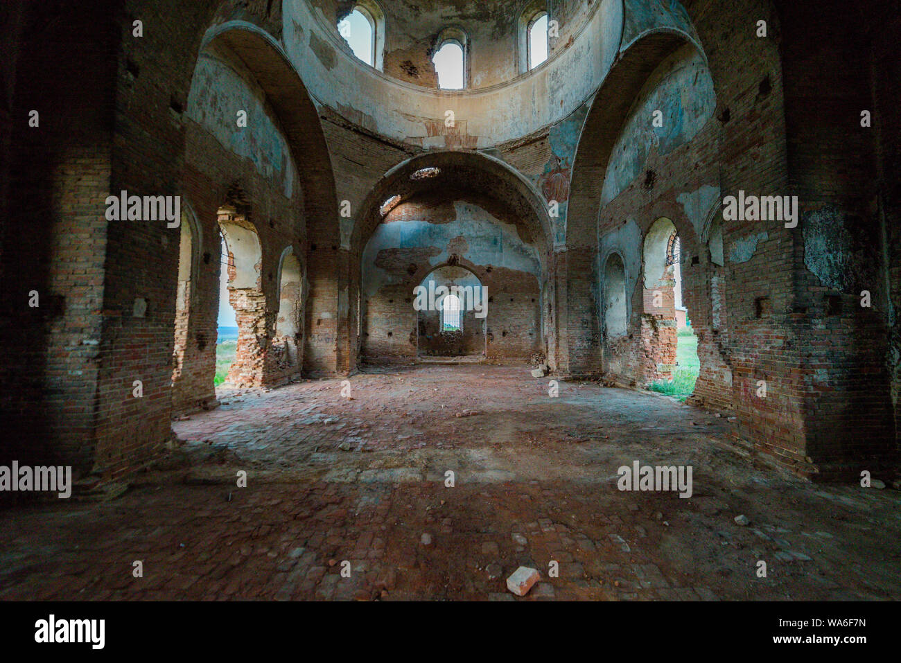 Old orthodox church ruins. Abandoned religionic building Stock Photo ...