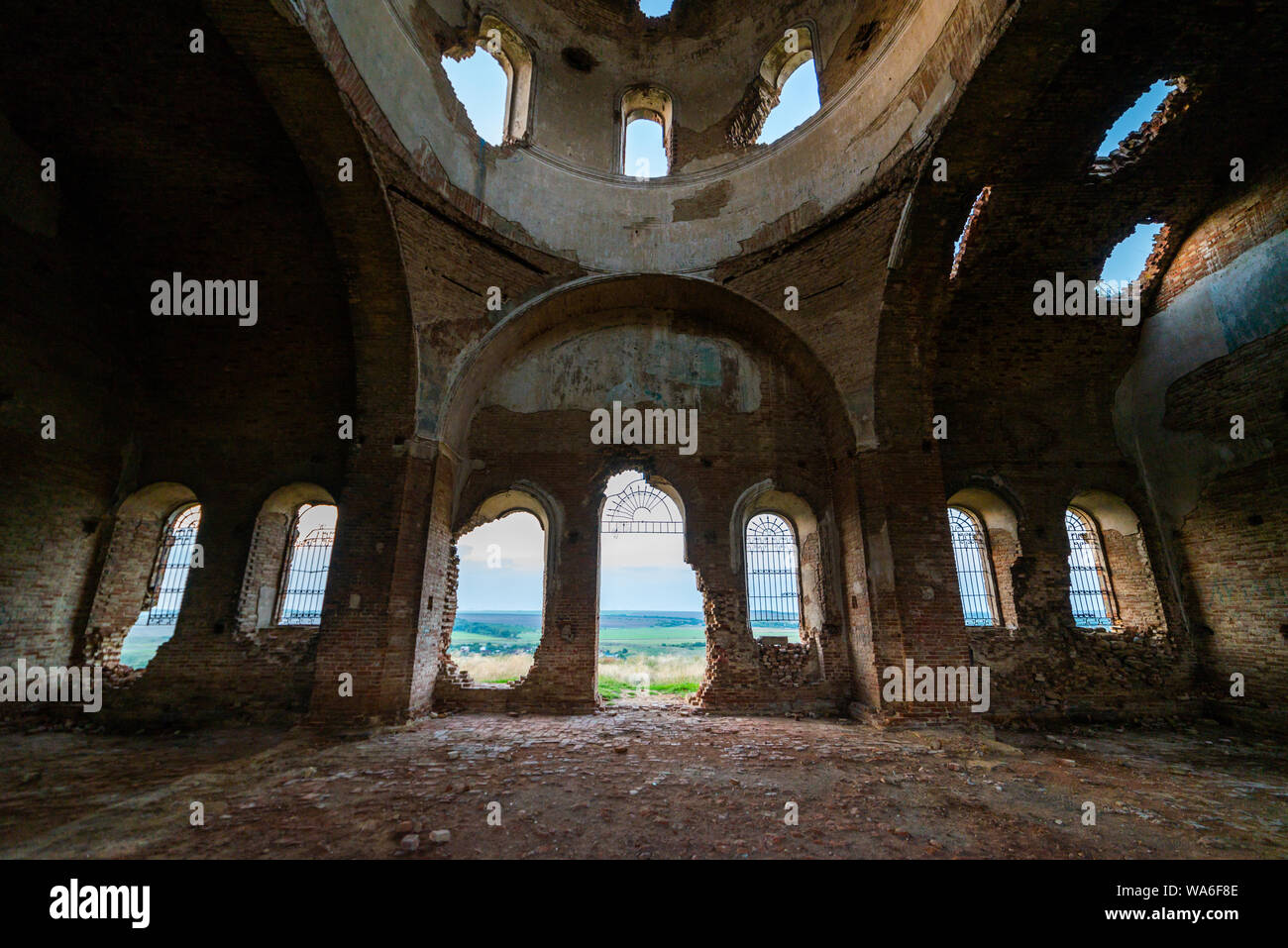 Old orthodox church ruins. Abandoned religionic building Stock Photo ...