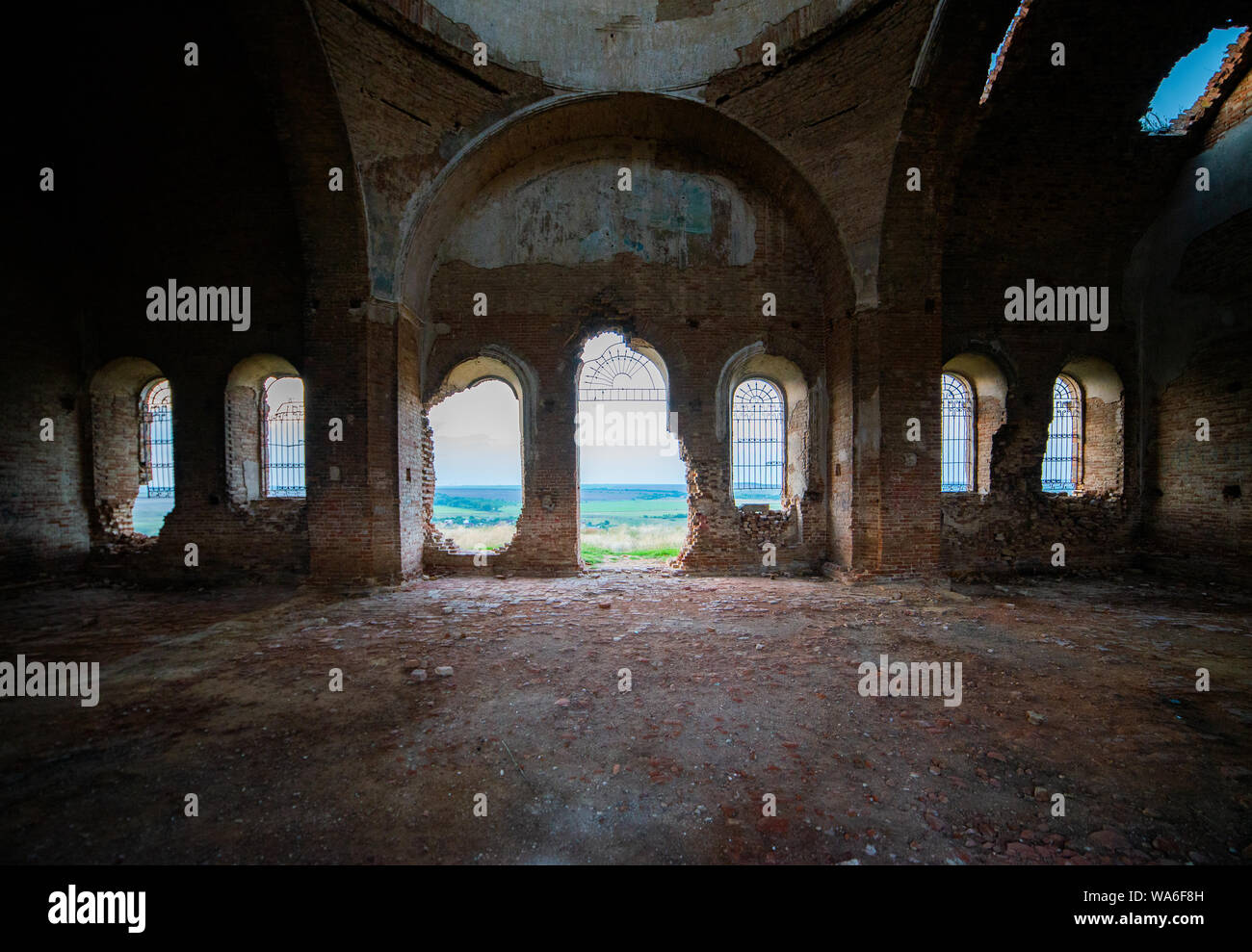 Old orthodox church ruins. Abandoned religionic building Stock Photo ...