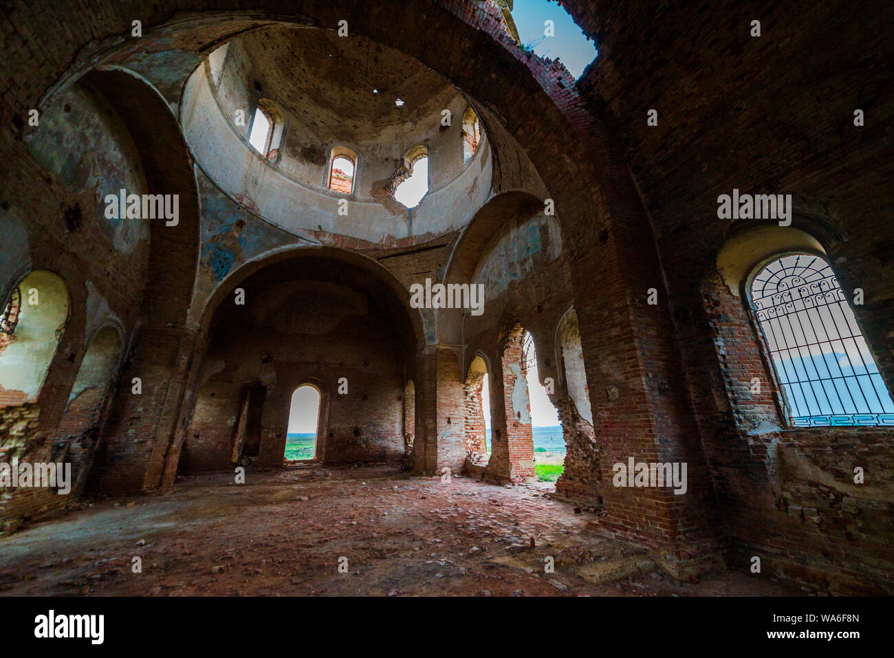 Old orthodox church ruins. Abandoned religionic building Stock Photo ...