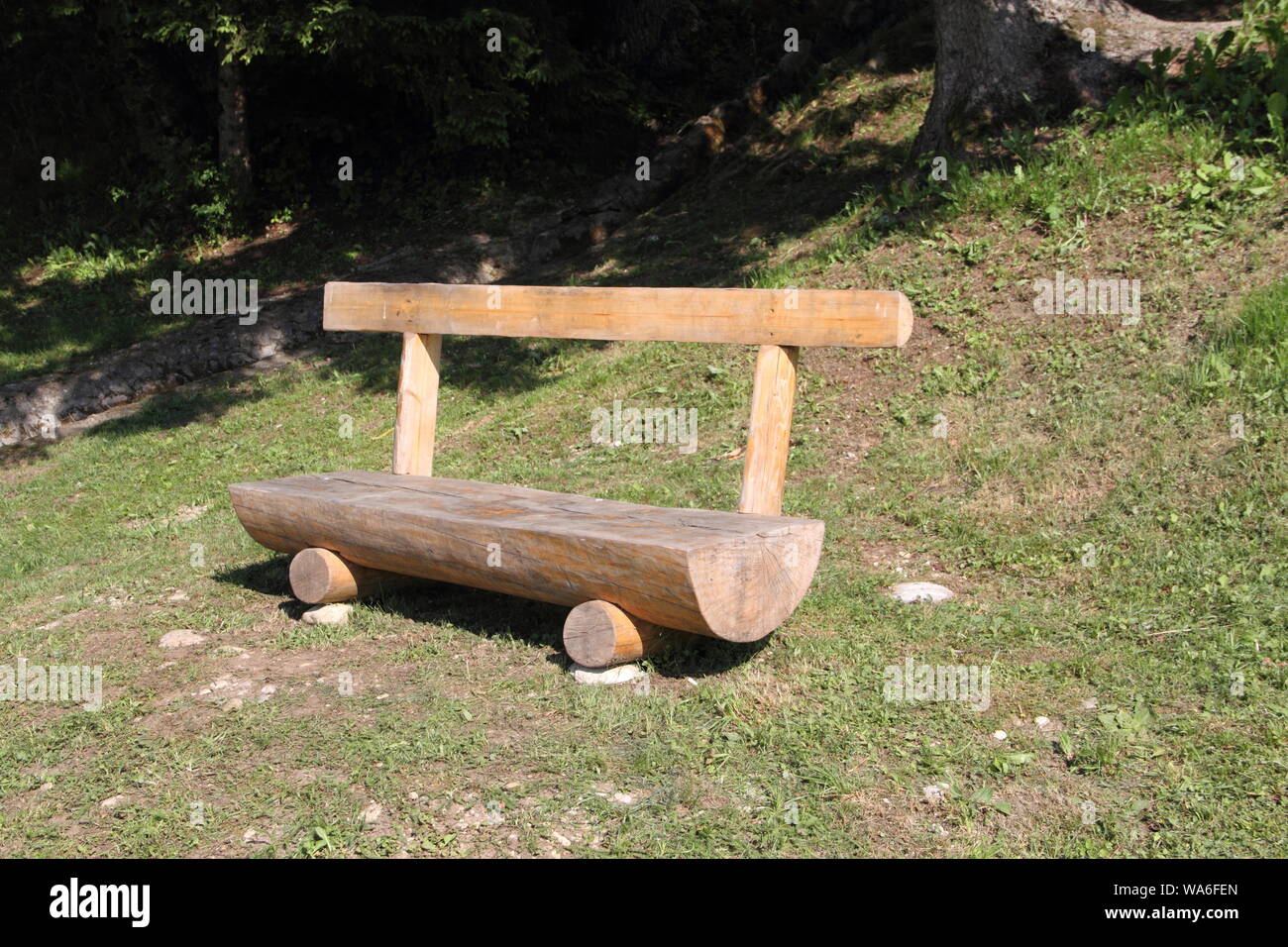 a nice garden bench Stock Photo - Alamy