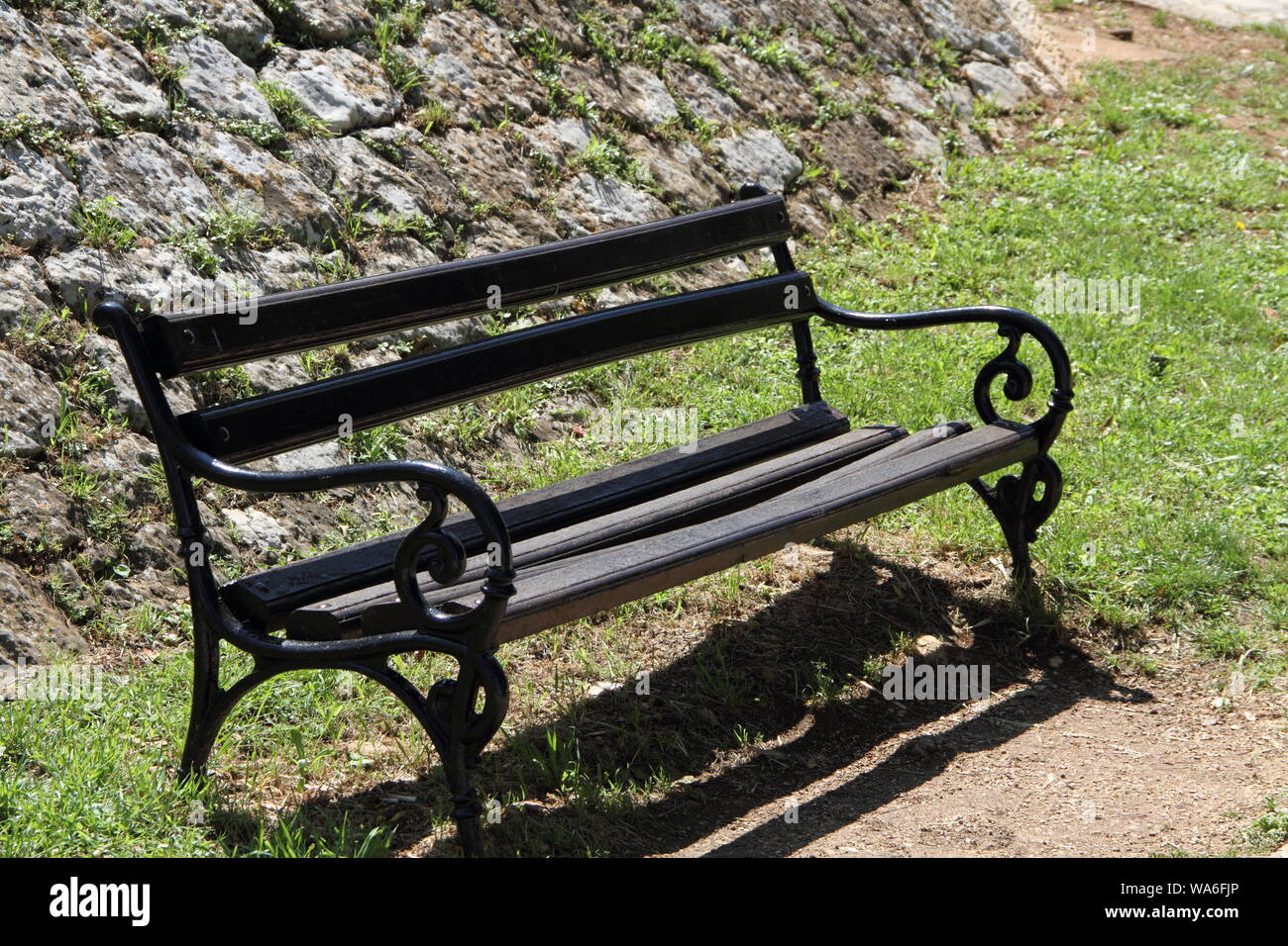 a nice garden bench Stock Photo - Alamy