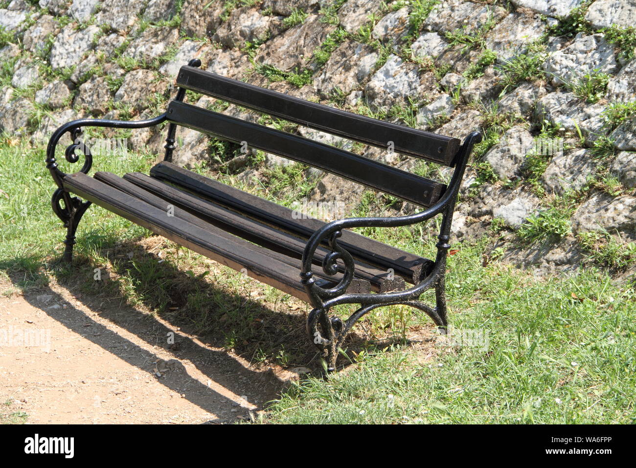 a nice garden bench Stock Photo - Alamy