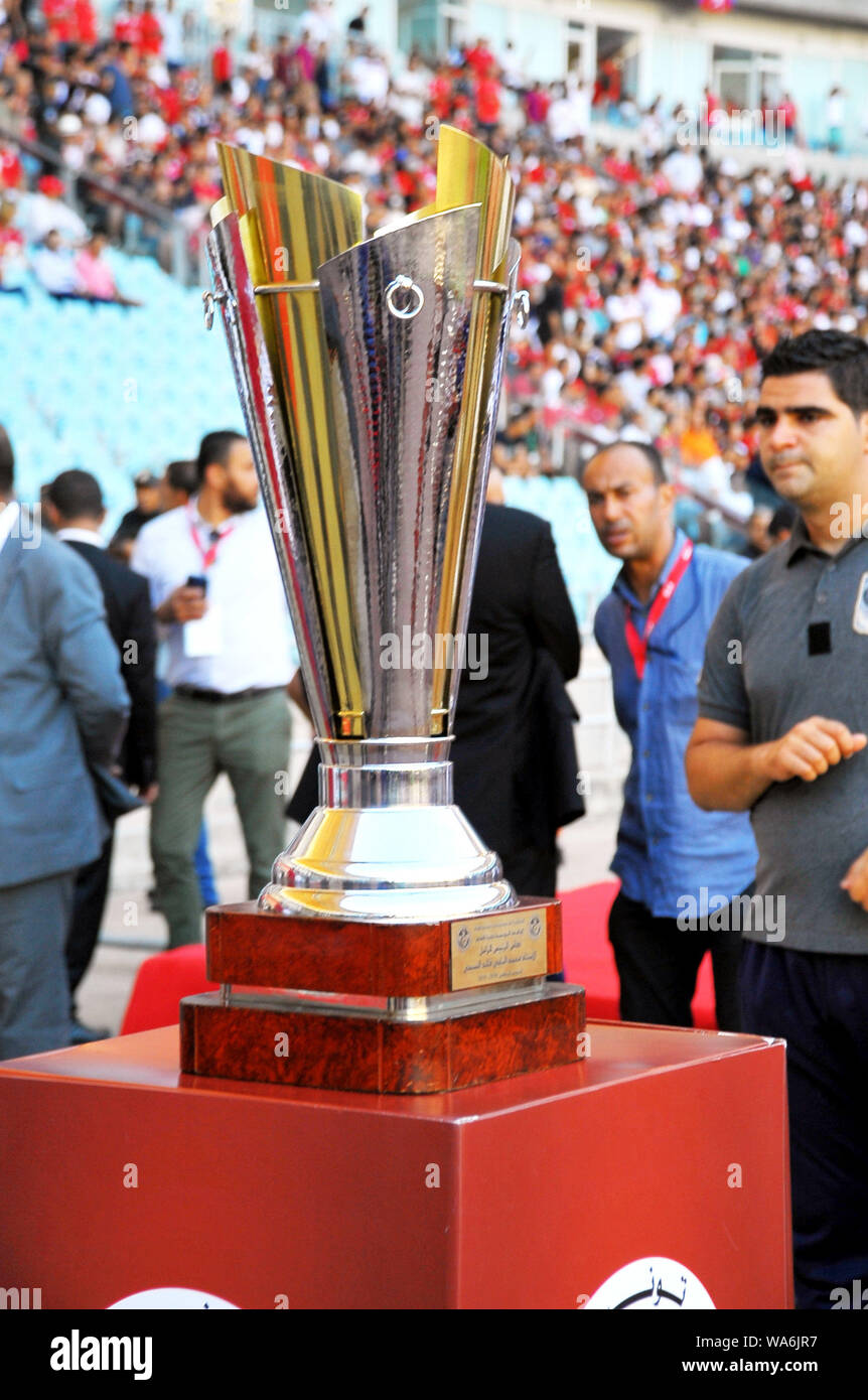 August 17, 2019, Rades, Tunis: The trophy of the Tunisian Cup ....By ...