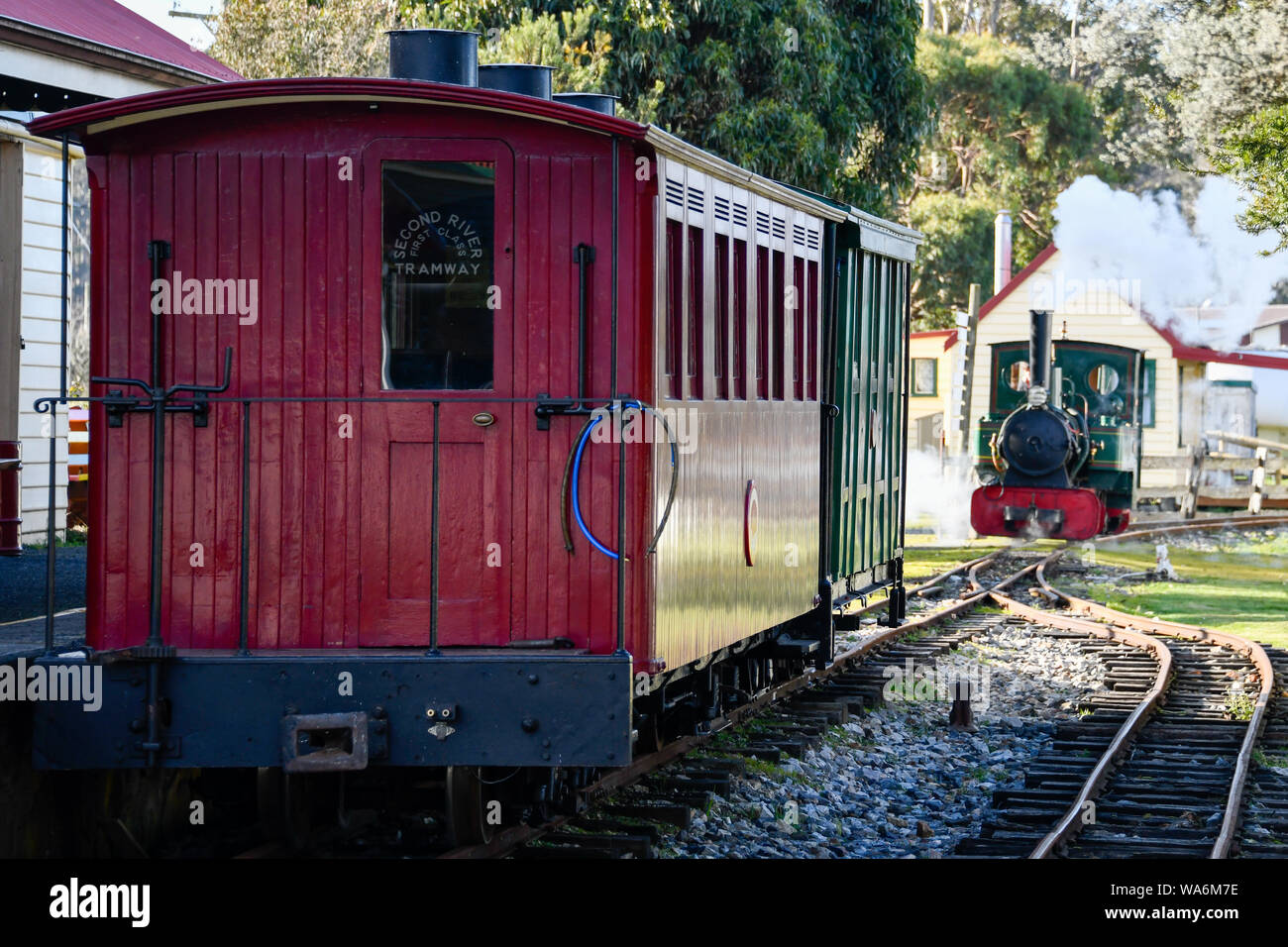 Krauss 0-4-0 Locomotive No 1 and carriages at Sheffield Train Station ...