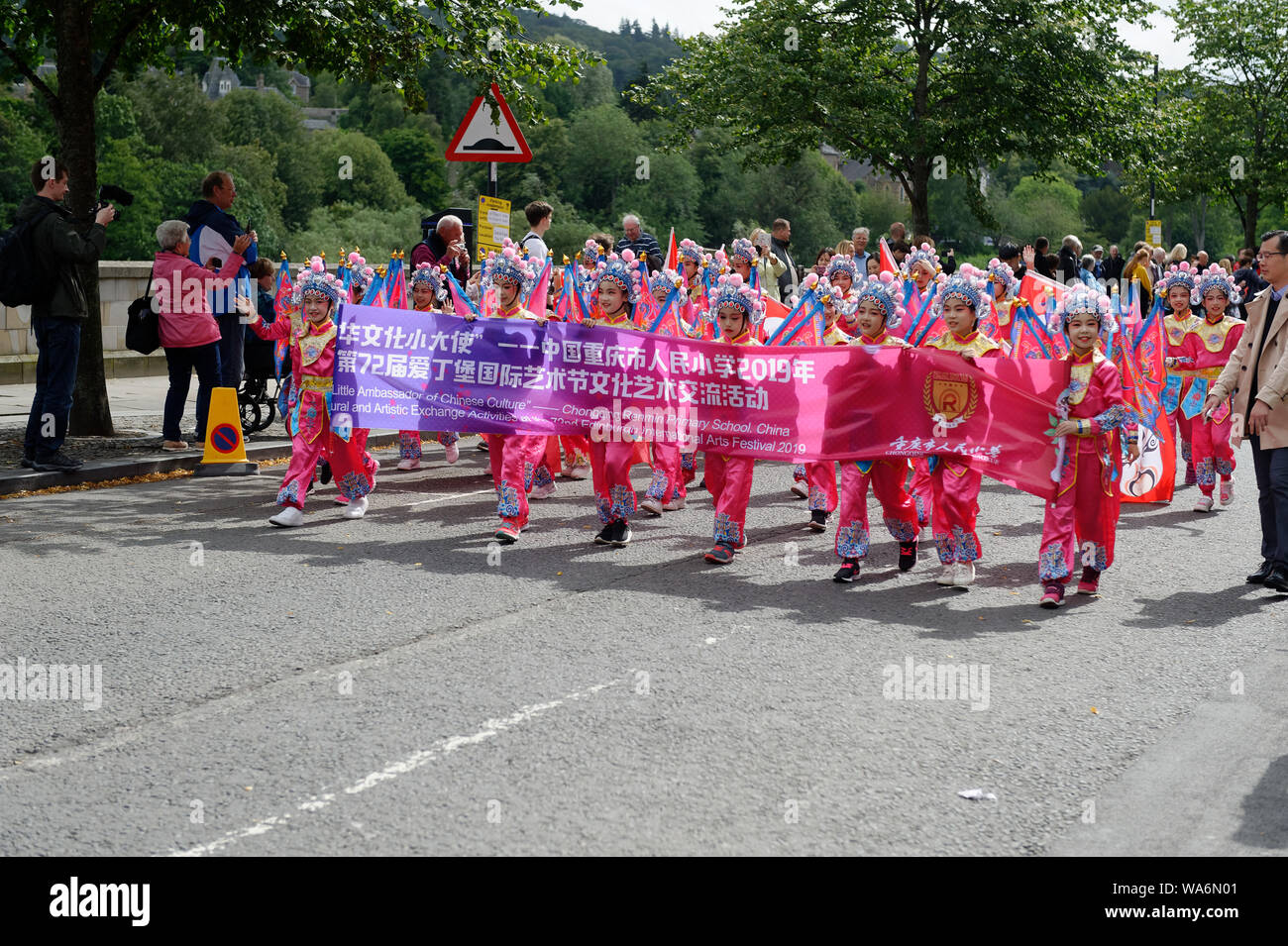 Chinese children march in the The City of Perth Salute parade along Tay ...