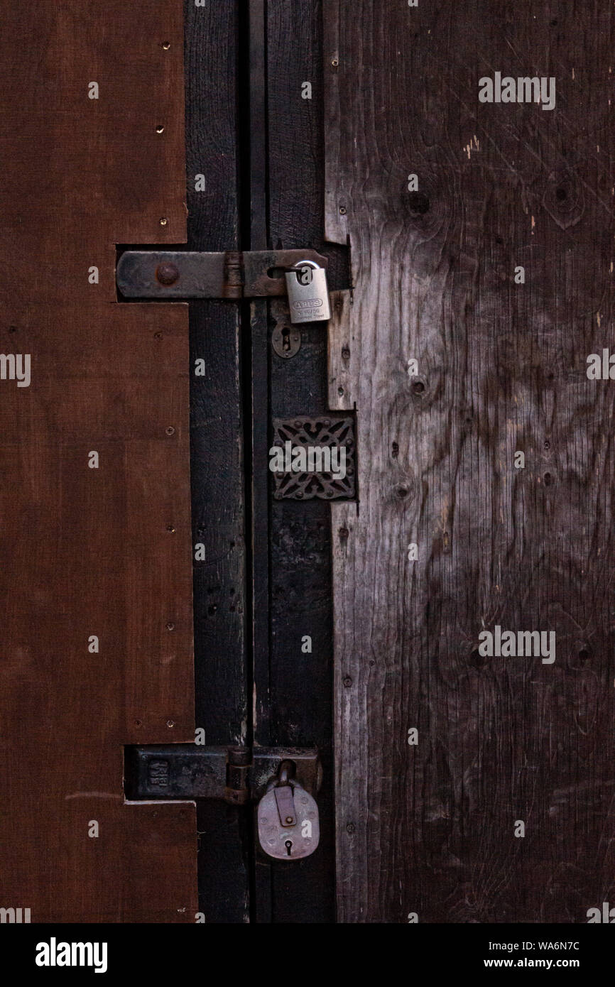 Locked church outbuilding, signs of declining church membership in ...