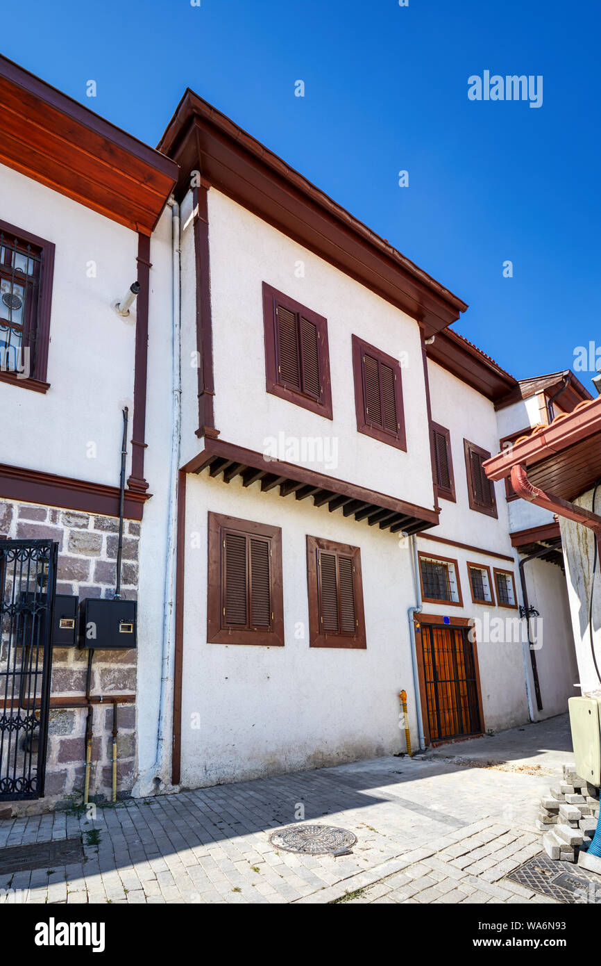 Historical Turkish restoration houses in Hamamonu district of Altindag ...