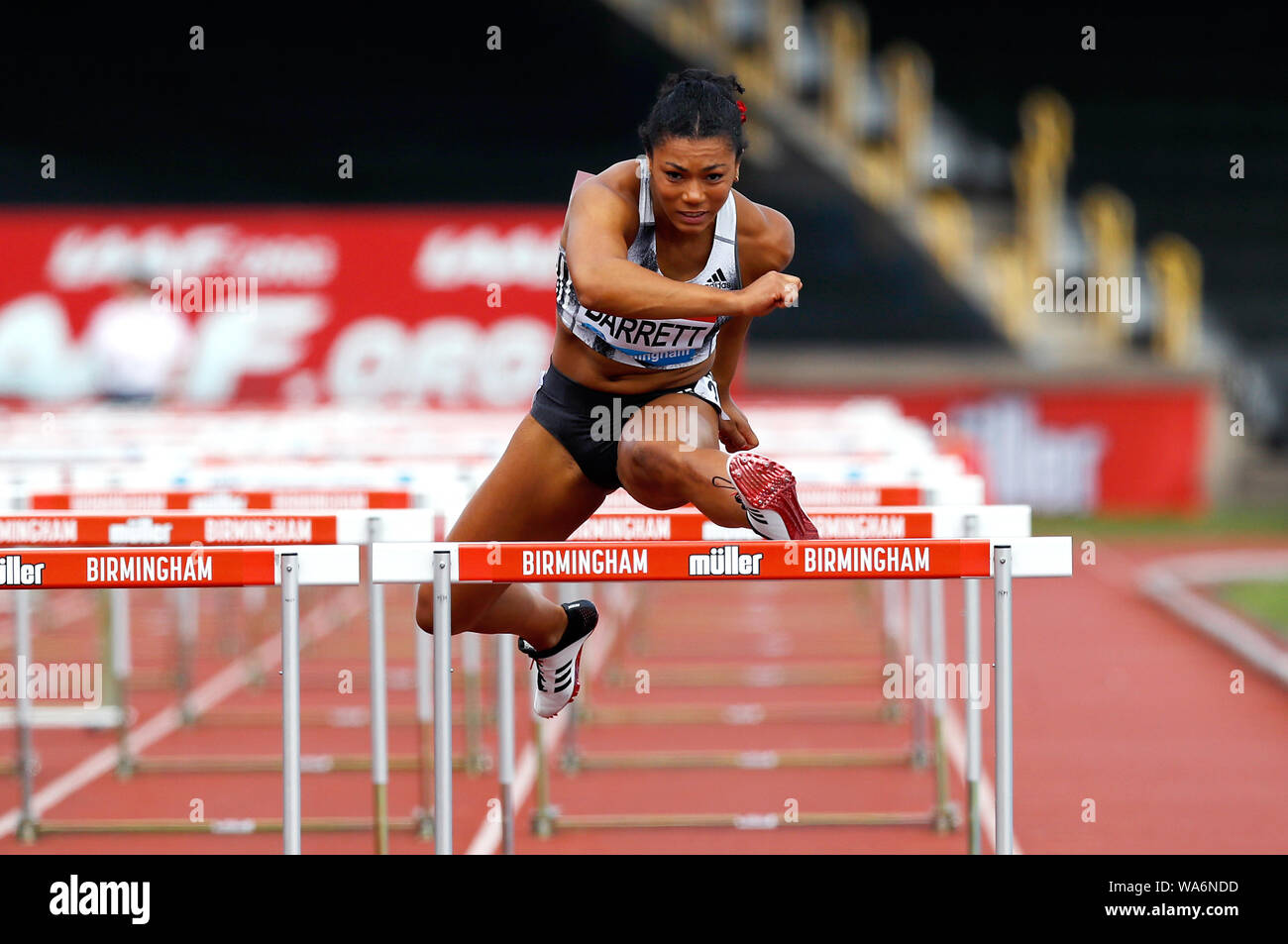 Great Britain's Alicia Barrett in the Women's 100m Hurdles Heat 1 ...