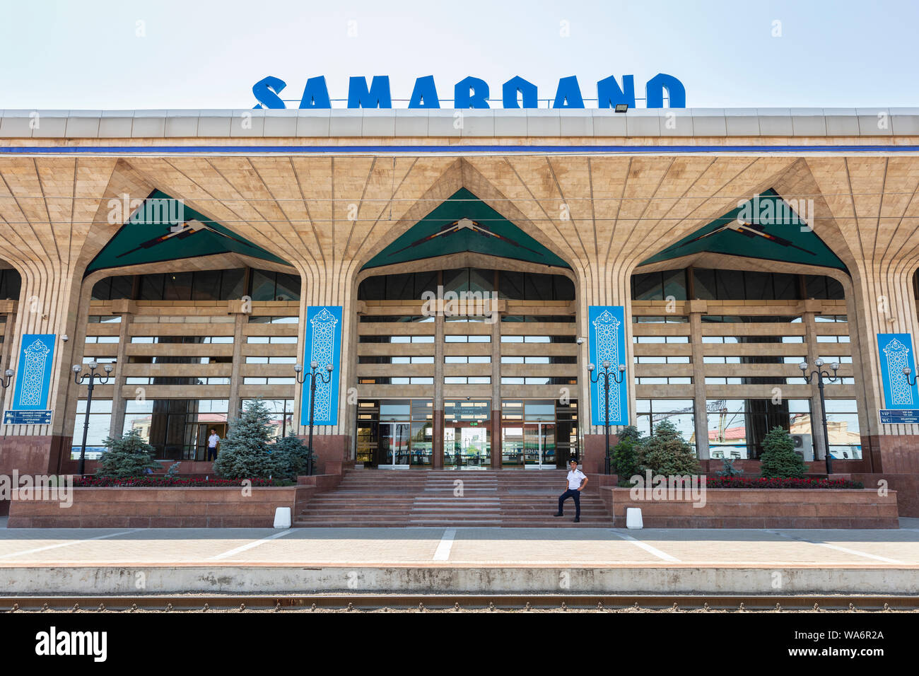 Samarkand Station in Uzbekistan Stock Photo - Alamy