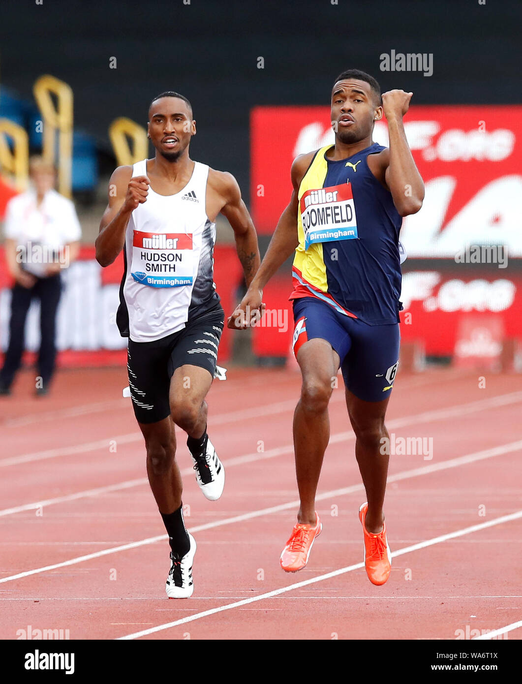 Jamaica's Akeem Bloomfield (right) and Great Britain's Matthew Hudson ...