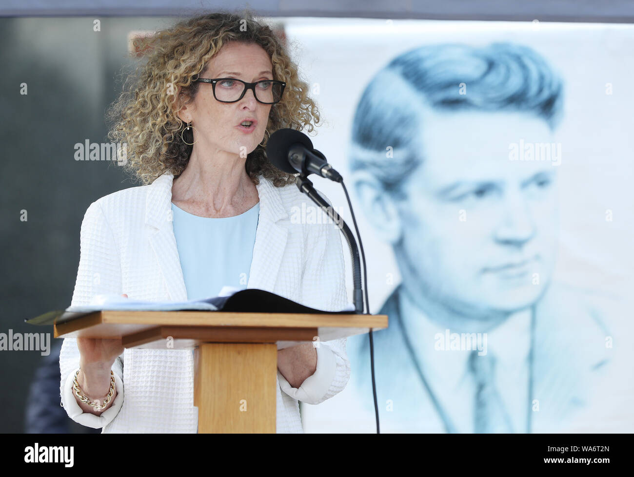 Journalist Justine McCarthy gives a keynote address, during the 97th ...