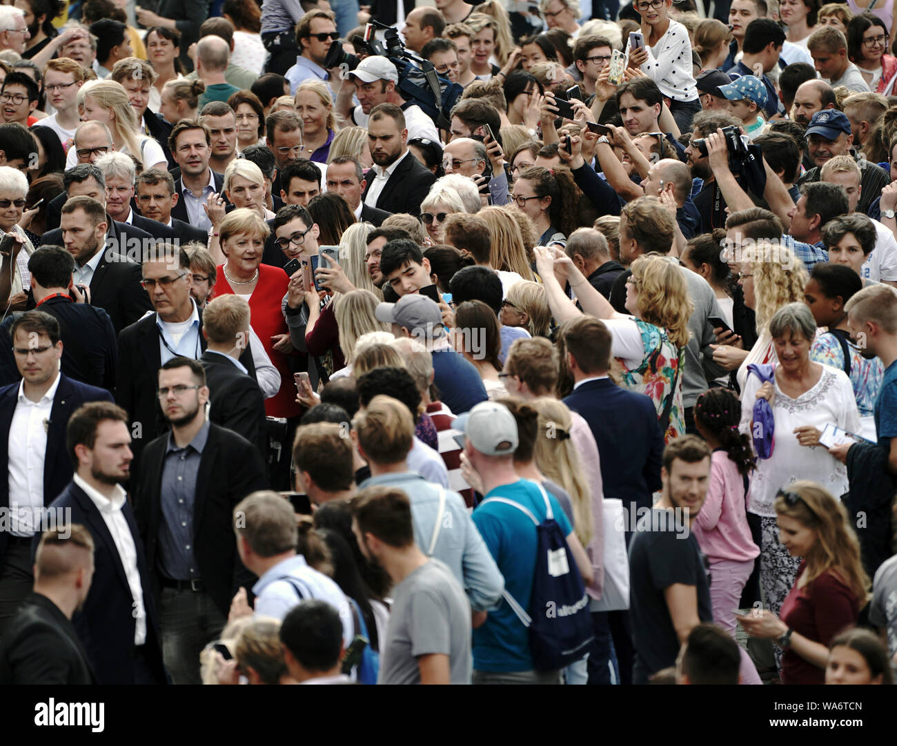 Berlin, Germany. 18 August 2019. Chancellor Angela Merkel (CDU) has ...