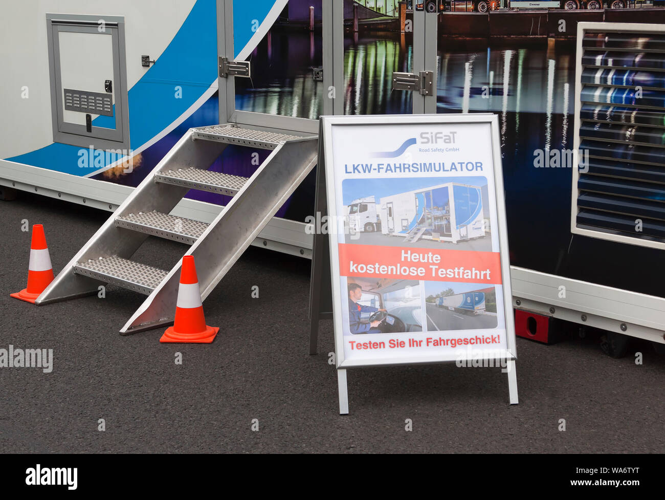 SiFat Road safety, driving simulator Stock Photo - Alamy