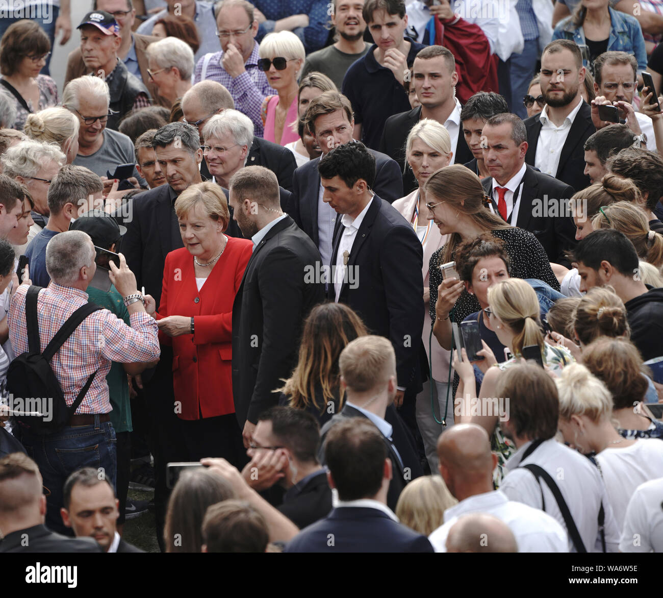 Berlin, Germany. 18 August 2019. Chancellor Angela Merkel (CDU) has ...