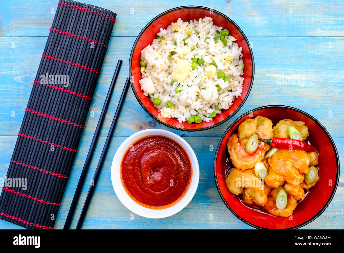 Chinese battered deep fried prawns rice hi-res stock photography and ...