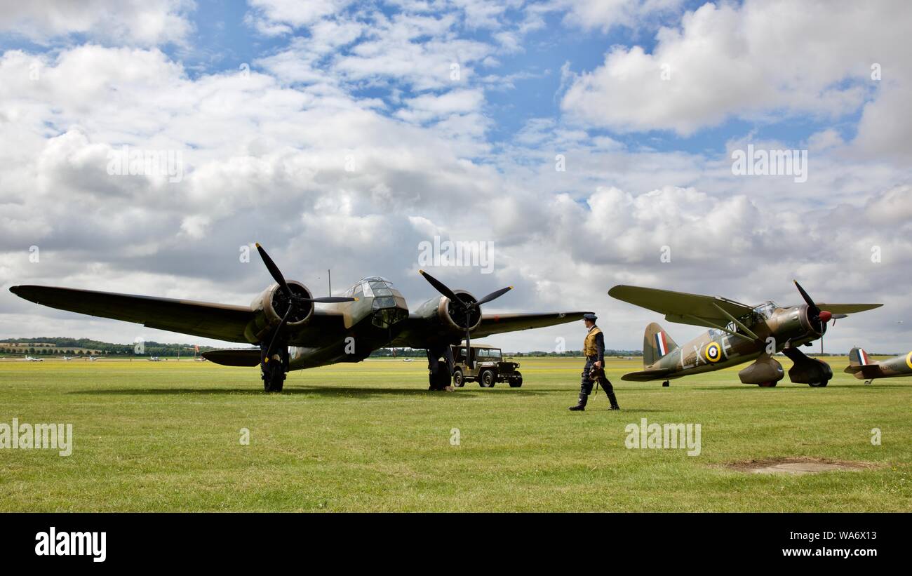 Bristol Blenheim Mk.I (G-BPIV) and a Westland Lysander Mk.III (G-CCOM ...
