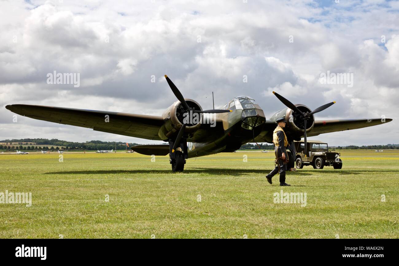 Bristol Blenheim Mk.I (G-BPIV) and a classic Willys Jeep on the ...