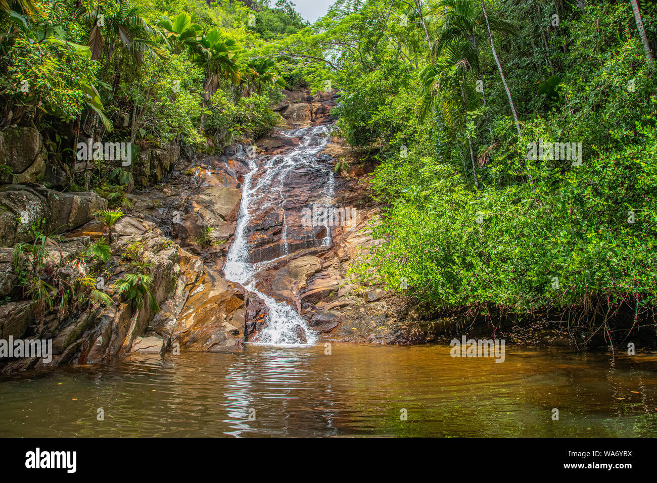 Mahe seychelles waterfall hi-res stock photography and images - Alamy