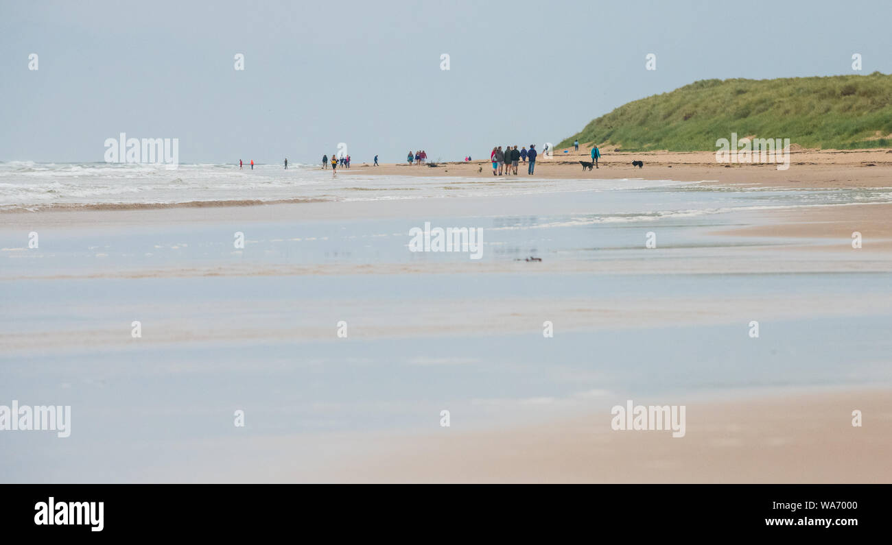 Beadnell Bay. A coastal beach on the Northumberland coast, England, UK ...