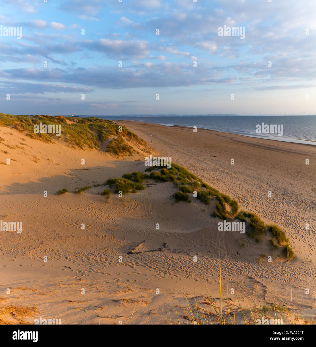 Evening at Formby Beach, Merseyside, UK Stock Photo - Alamy