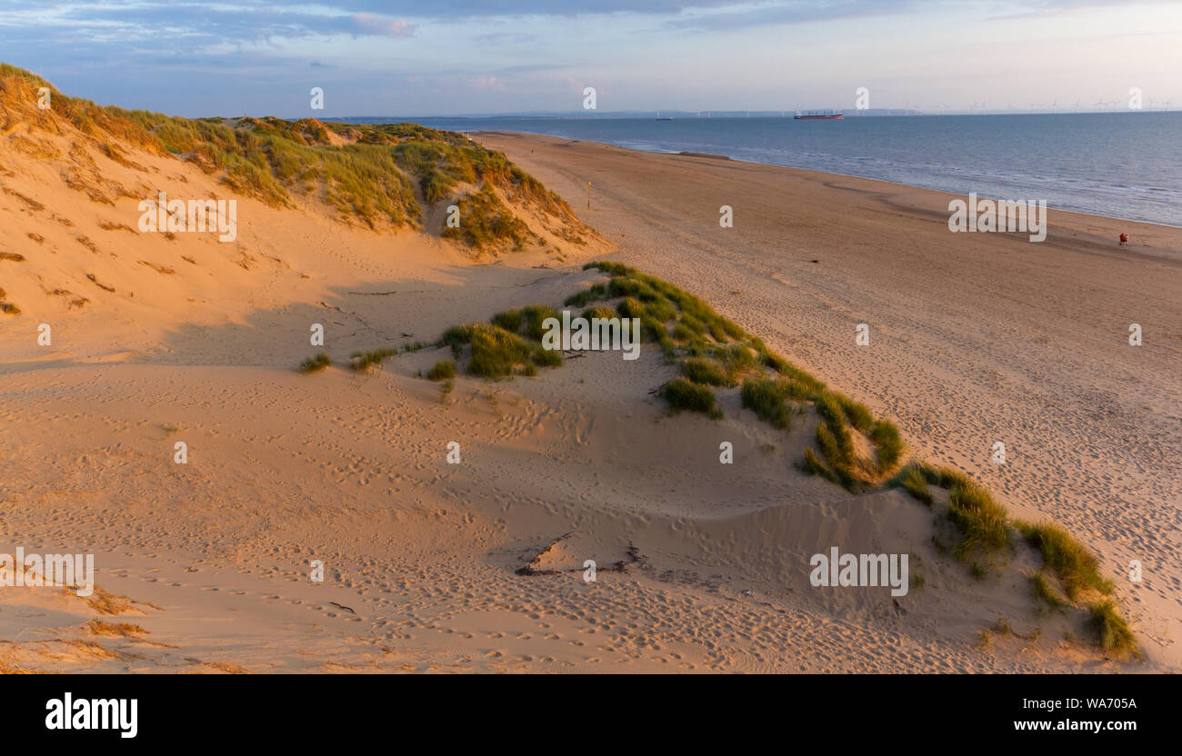 Evening at Formby Beach, Merseyside, UK Stock Photo - Alamy