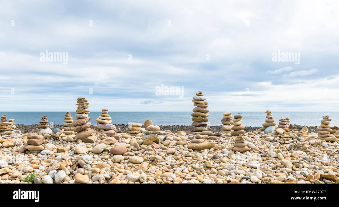 Stone art, fine balancing of stones on top of each other on The Holy ...