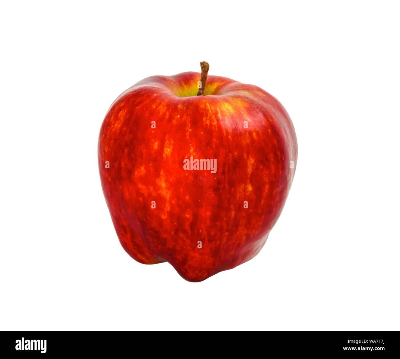 ripe red apple close up isolated on white background Stock Photo - Alamy