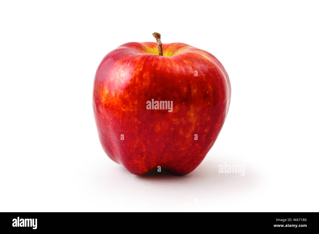 ripe red apple close up on white background Stock Photo - Alamy
