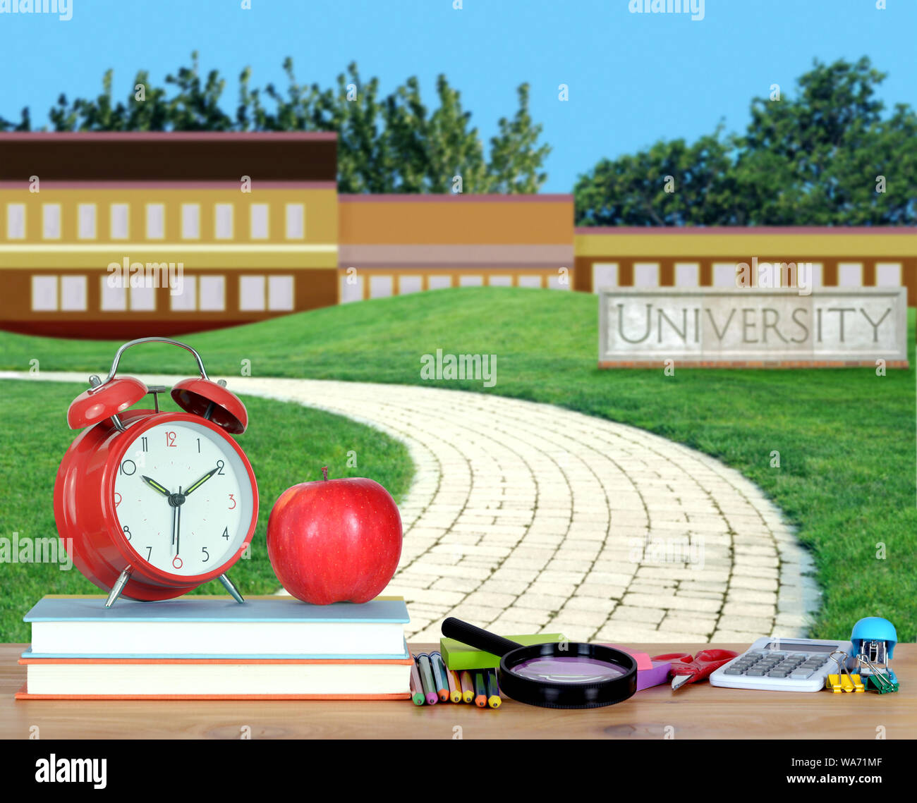 education concept: path to college or university Stock Photo - Alamy
