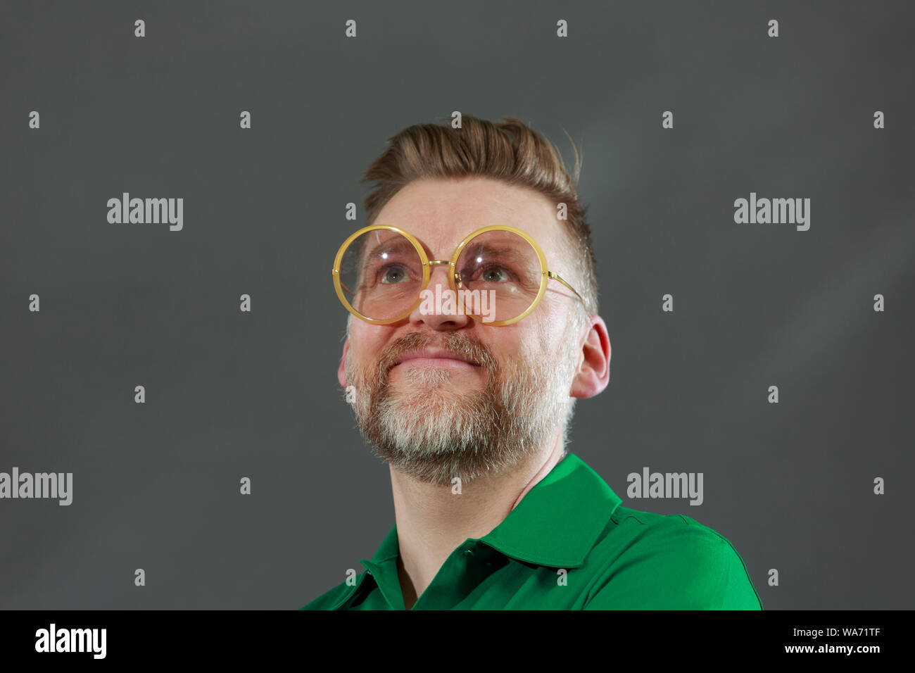 Edinburgh, UK. 18 August. 2019. Irish writer, David Roberts, attends a ...