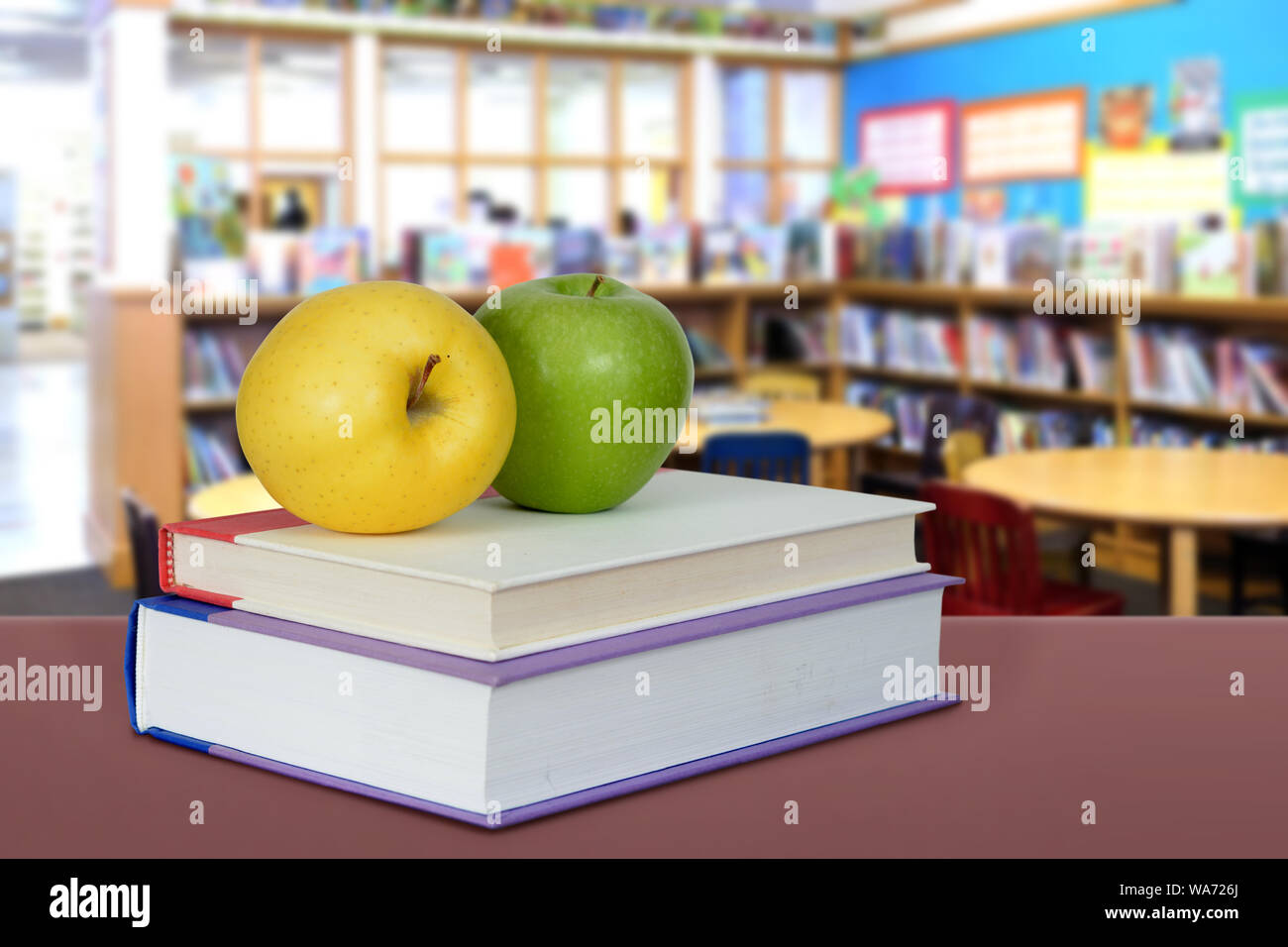 Modern classroom with decoration of book for education concept Stock ...