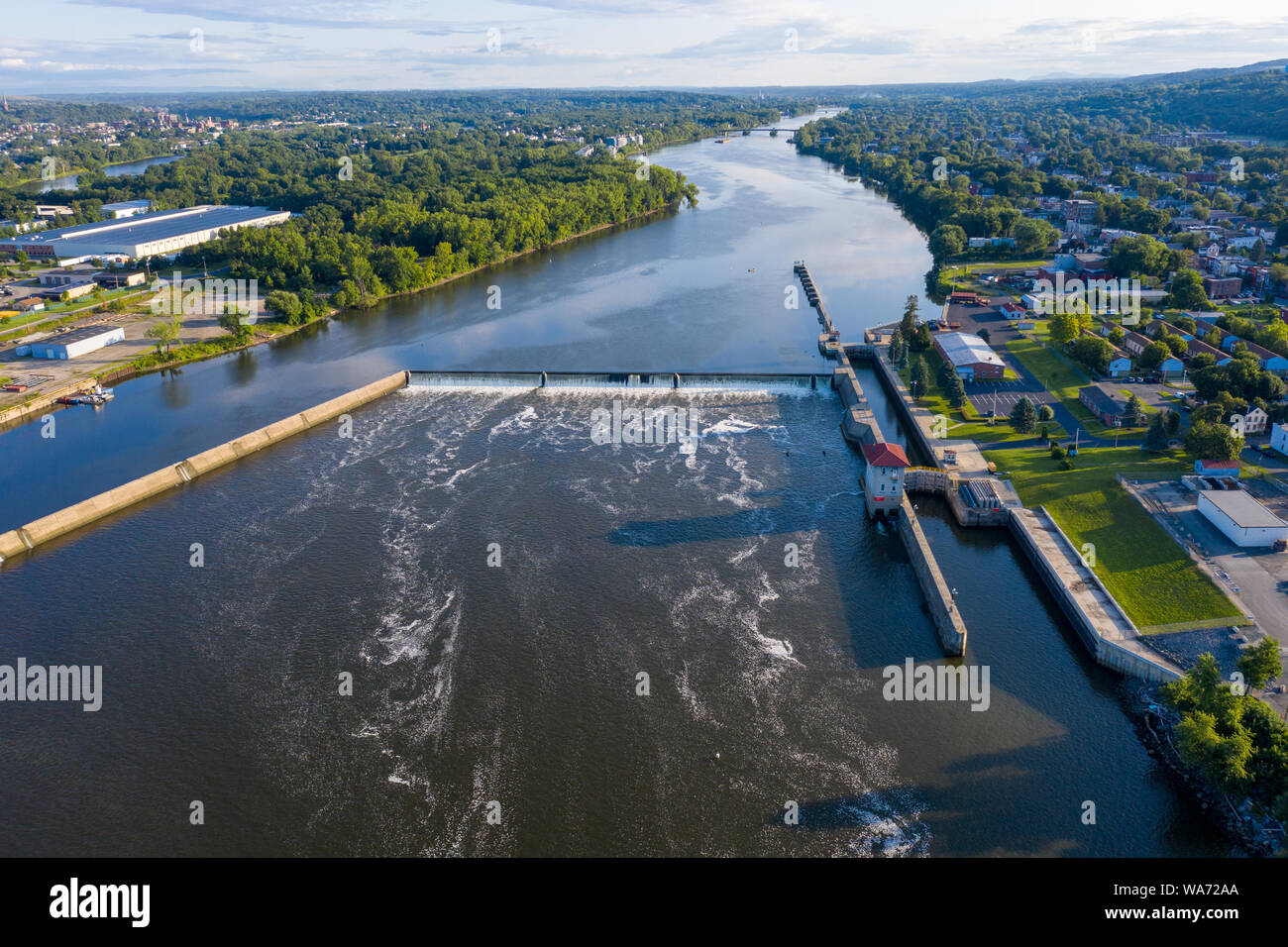 Federal Dam and Federal Lock at Troy, New York, USA Stock Photo - Alamy
