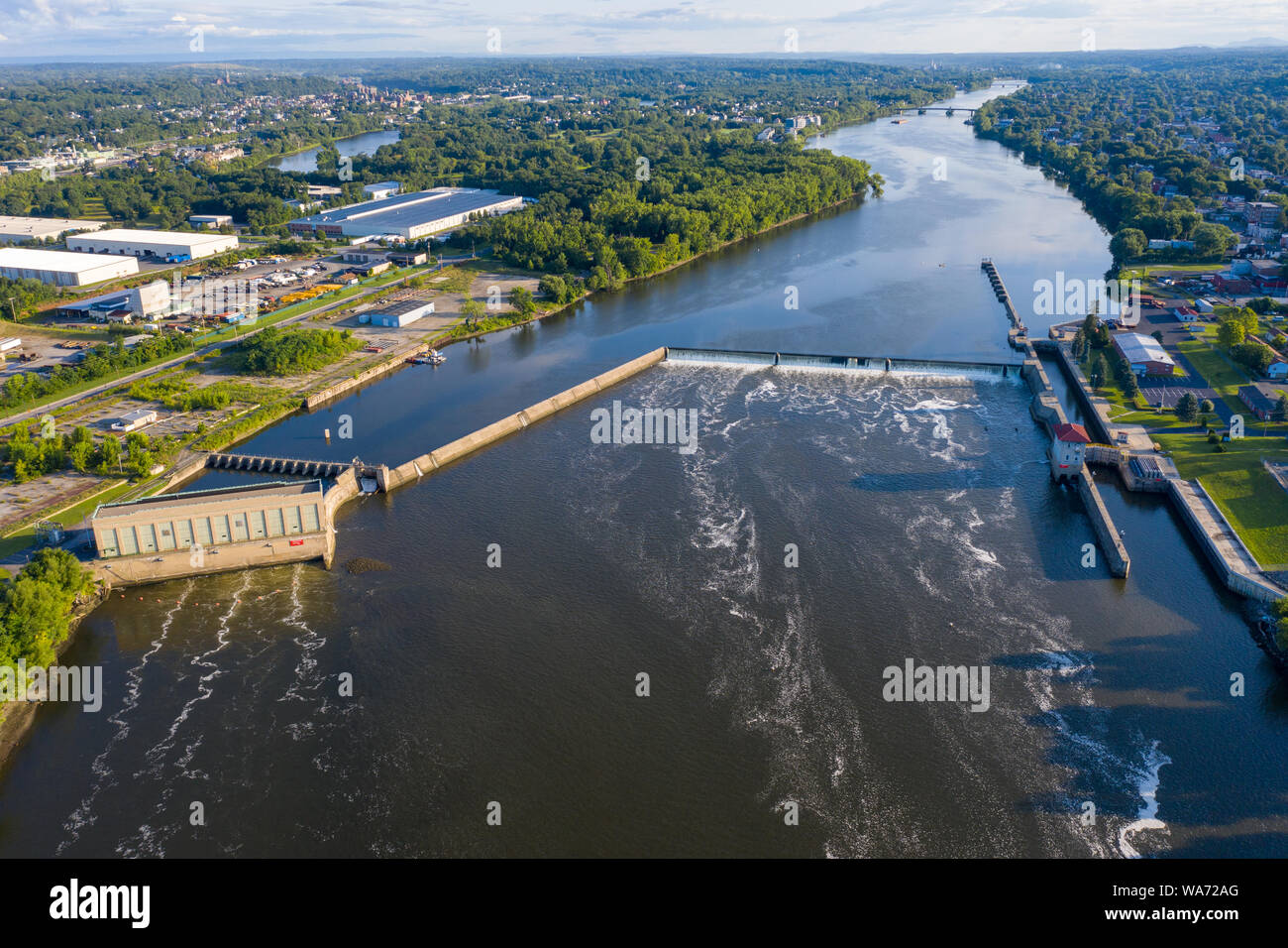 Federal Dam and Federal Lock at Troy, New York, USA Stock Photo - Alamy