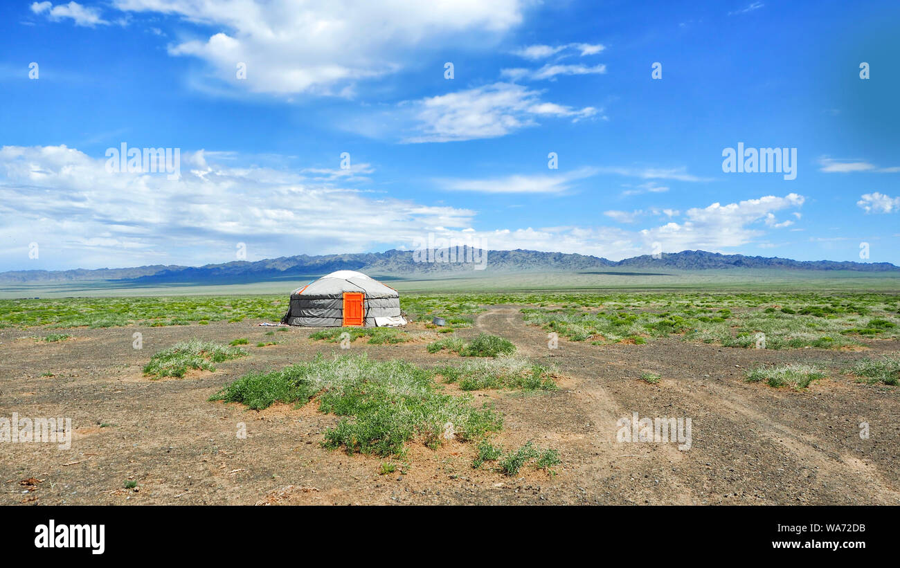Mongolian Ger at the Gobi Desert, Mongolia Stock Photo - Alamy