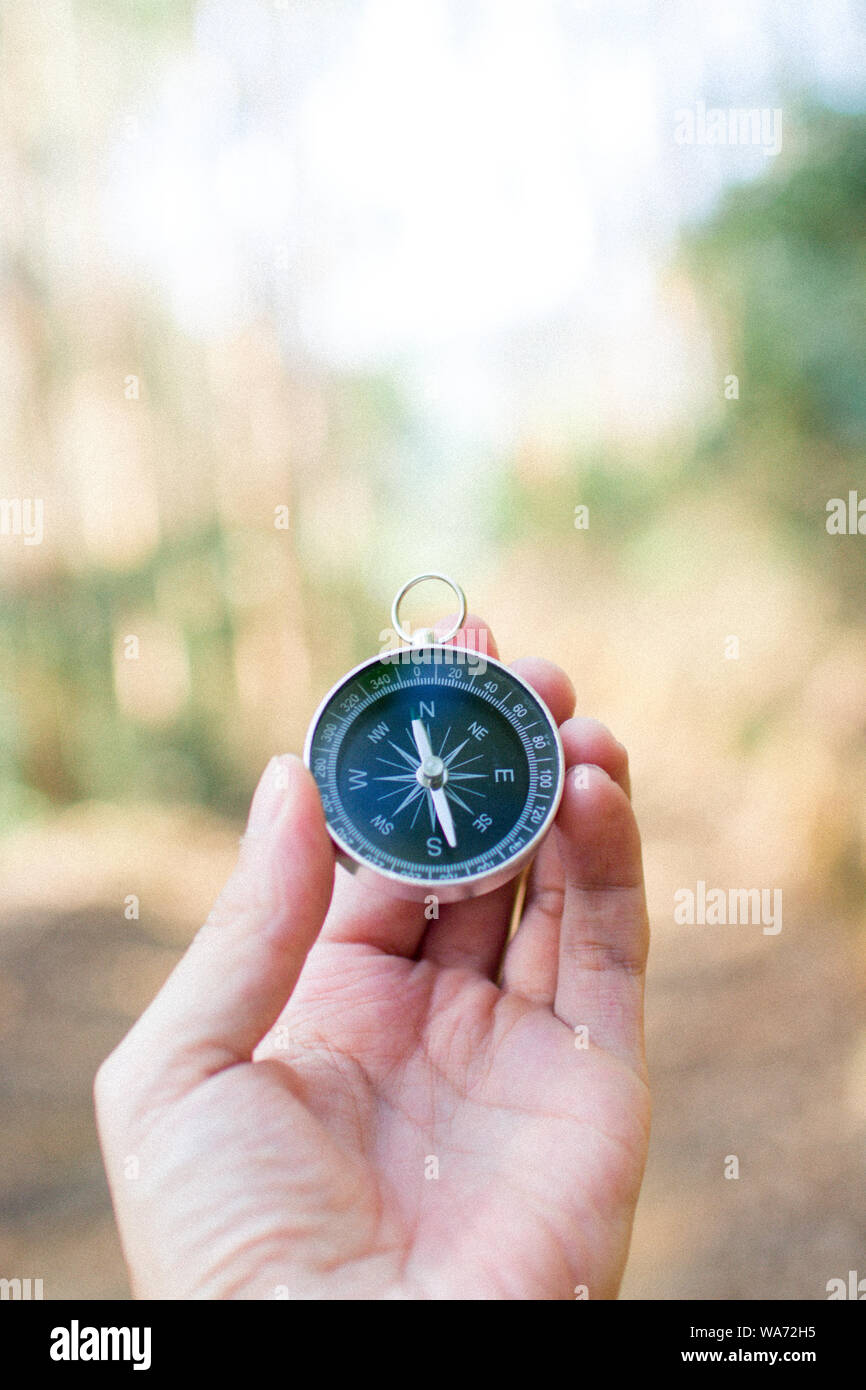 using compass for orientation Stock Photo - Alamy