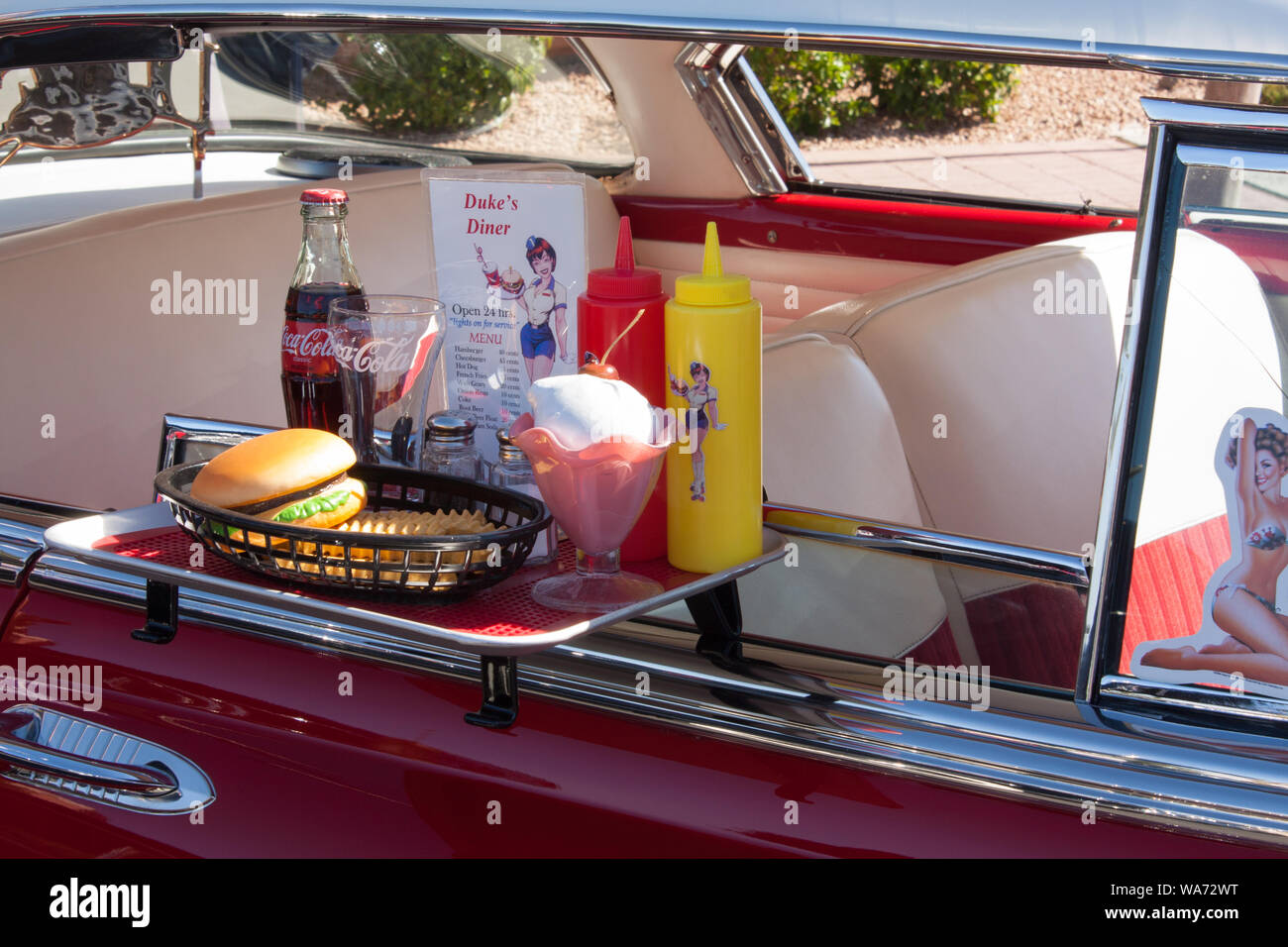 Henderson,Nevada,United States 9/24/2010: Vintage Drive in car tray ...