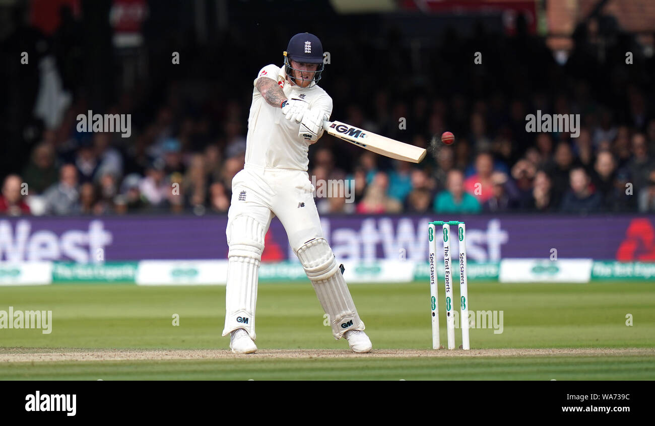 England's Ben Stokes bats during day five of the Ashes Test match at ...