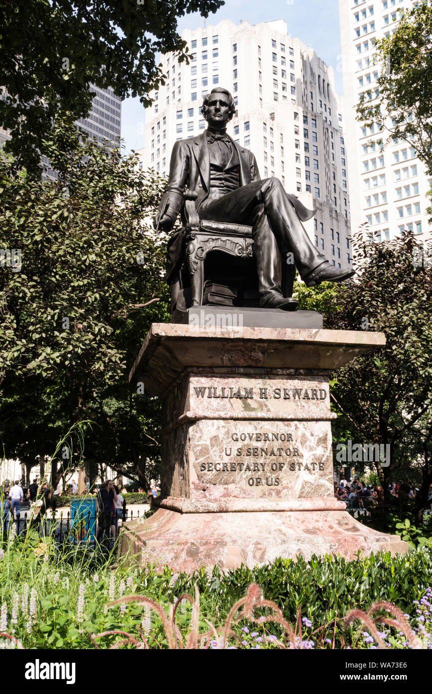 William Henry Seward, Sr. Statue at Madison Square Park, NYC, USA Stock ...