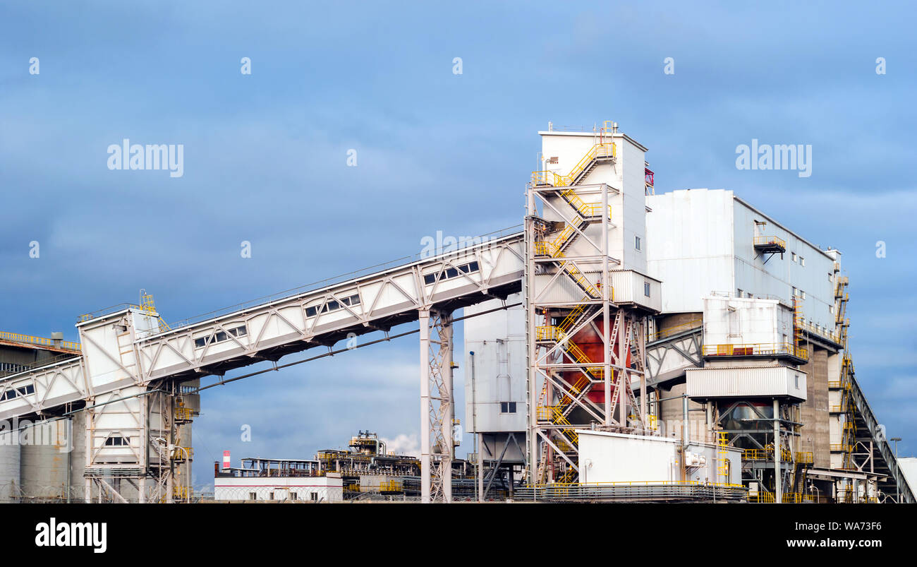 Industrial landscape - storage and loading hopper for loose materials ...