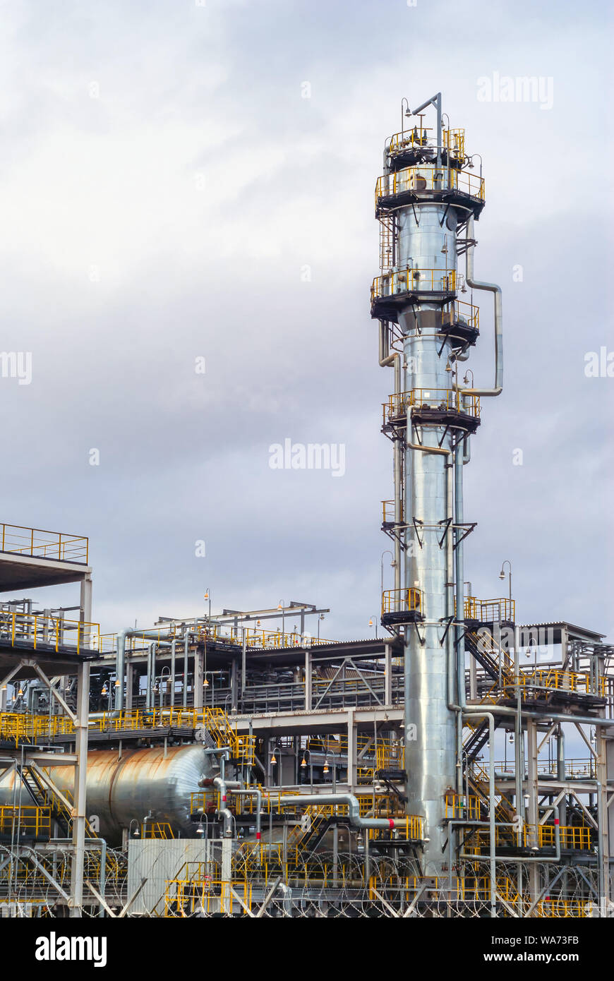 fluid catalytic cracking unit (FCC) in a modern chemical factory ...