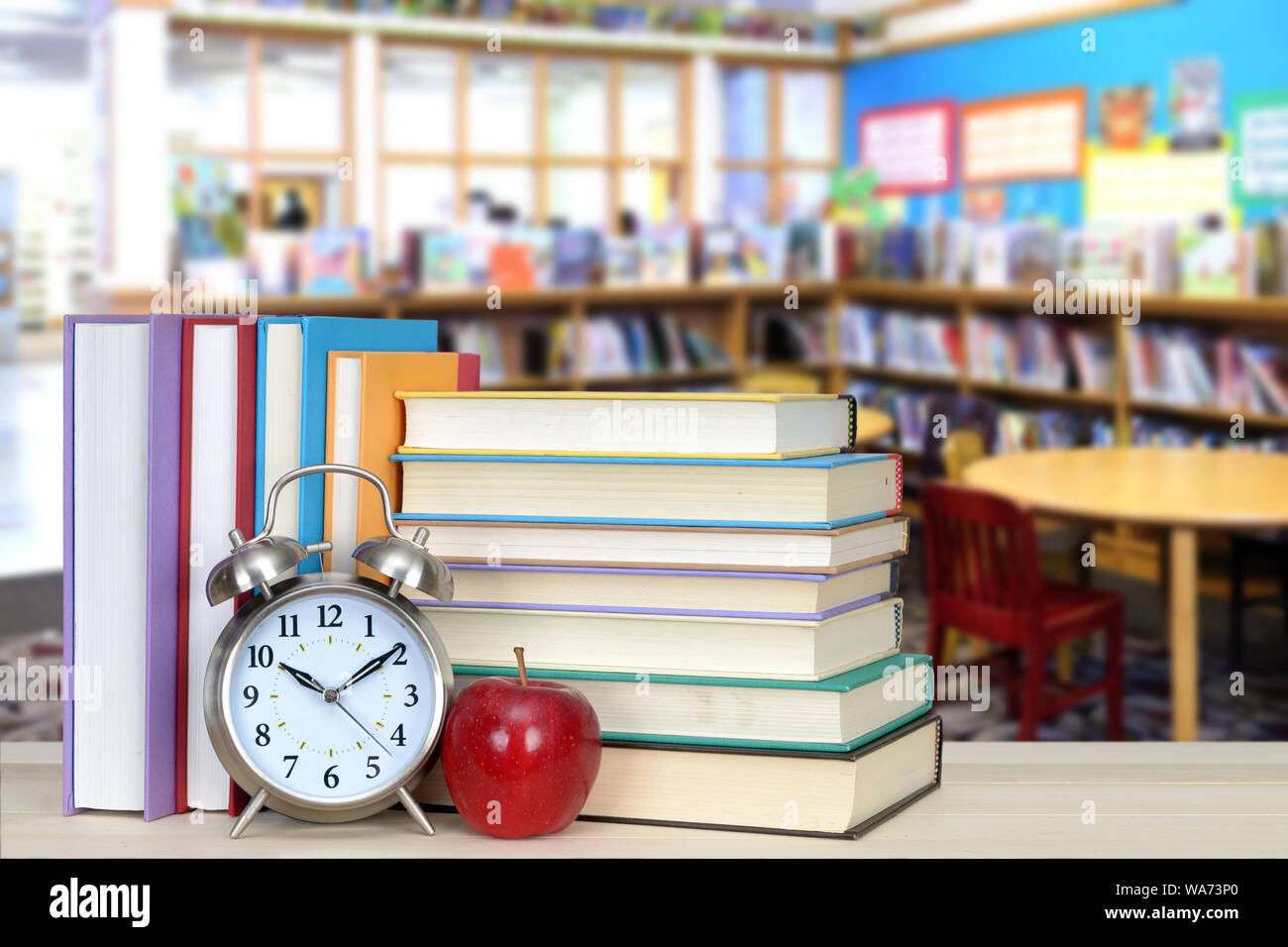 Modern classroom with decoration of book for education concept Stock ...