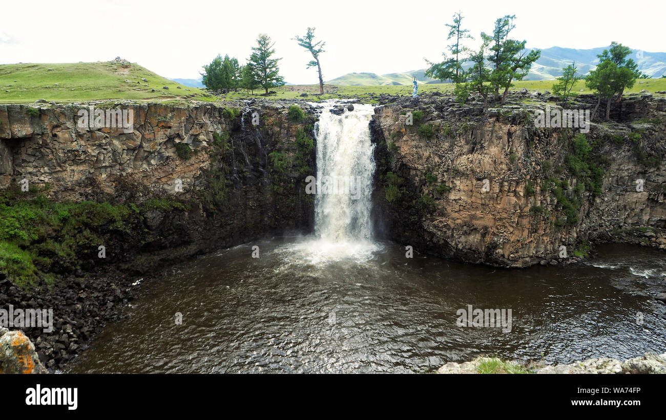 Orkhon Waterfall at the Central Mongolia Stock Photo - Alamy